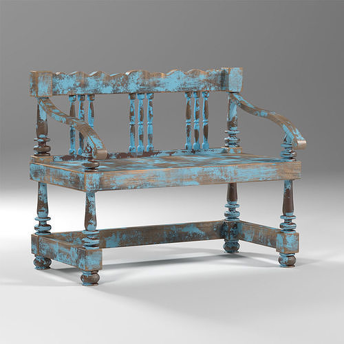 3D model Rough painted Wooden chair VR / AR / low-poly | CGTrader