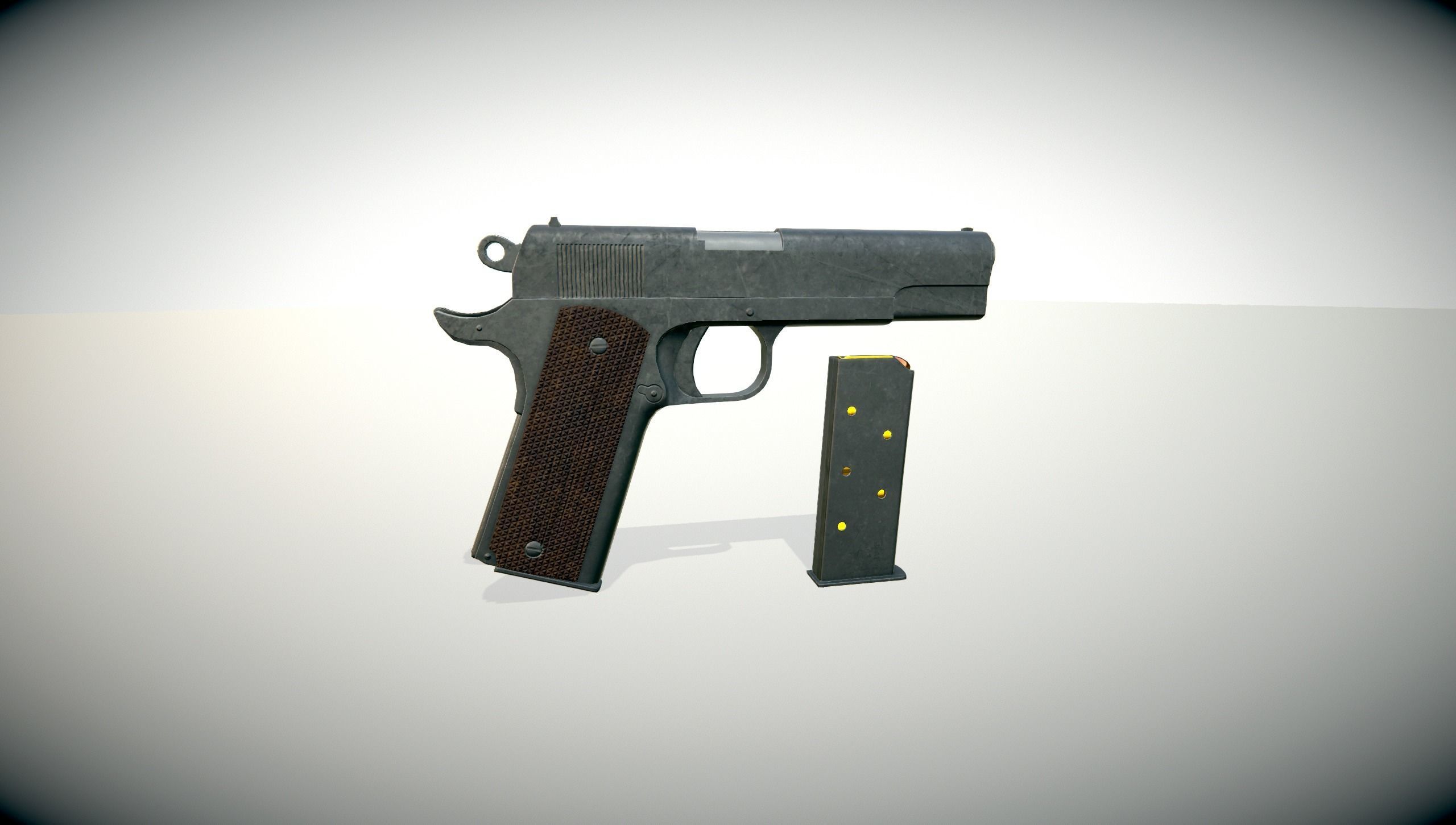 3D model 45mm Pistol VR / AR / low-poly | CGTrader