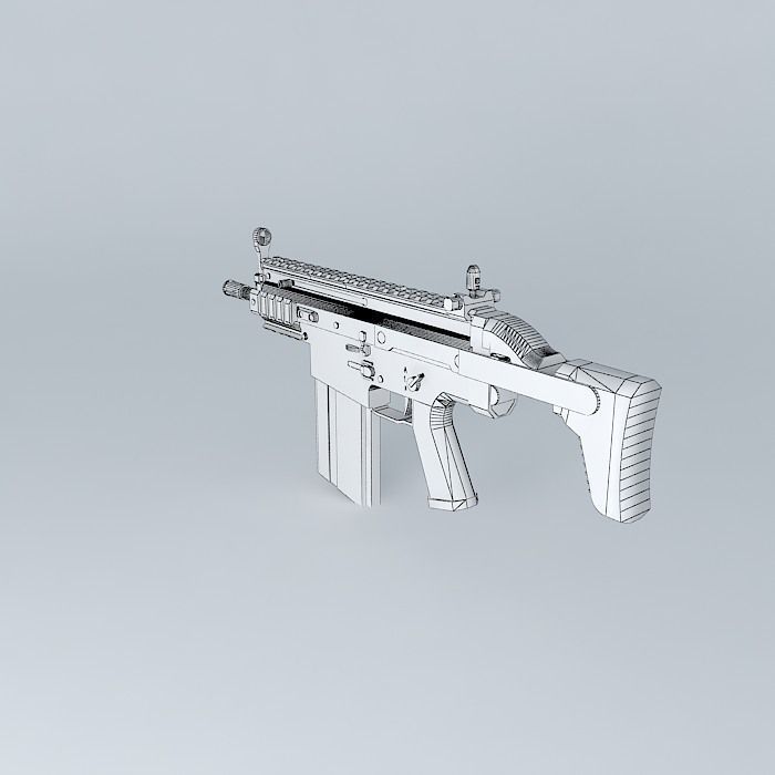 FN SCAR H PDW free 3D model | CGTrader
