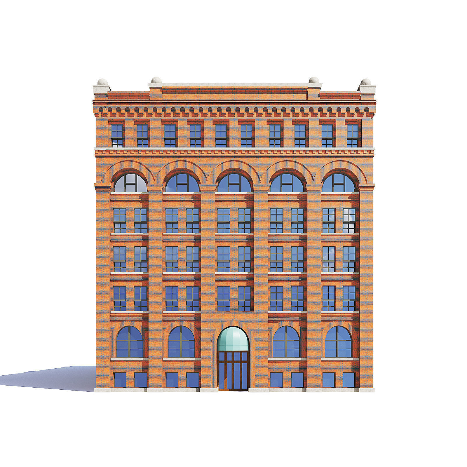 Brick Building 3D Model 3D model | CGTrader