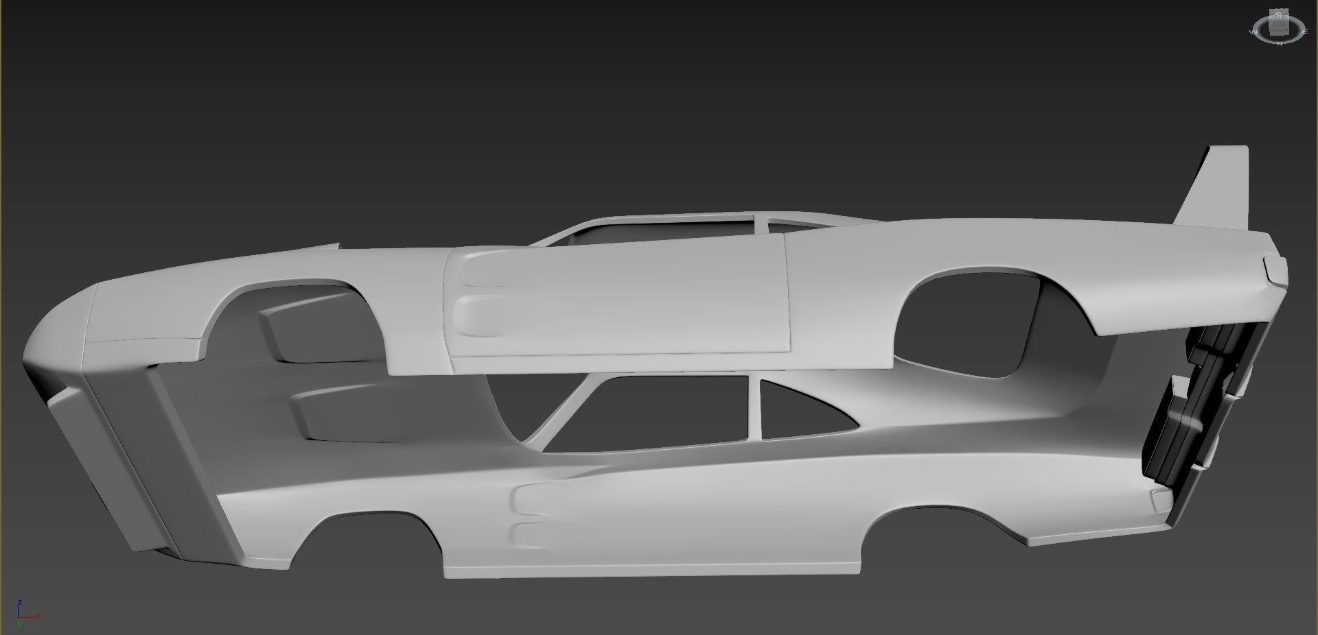 Dodge Charger Daytona 1969 Body for print 3D model 3D printable | CGTrader