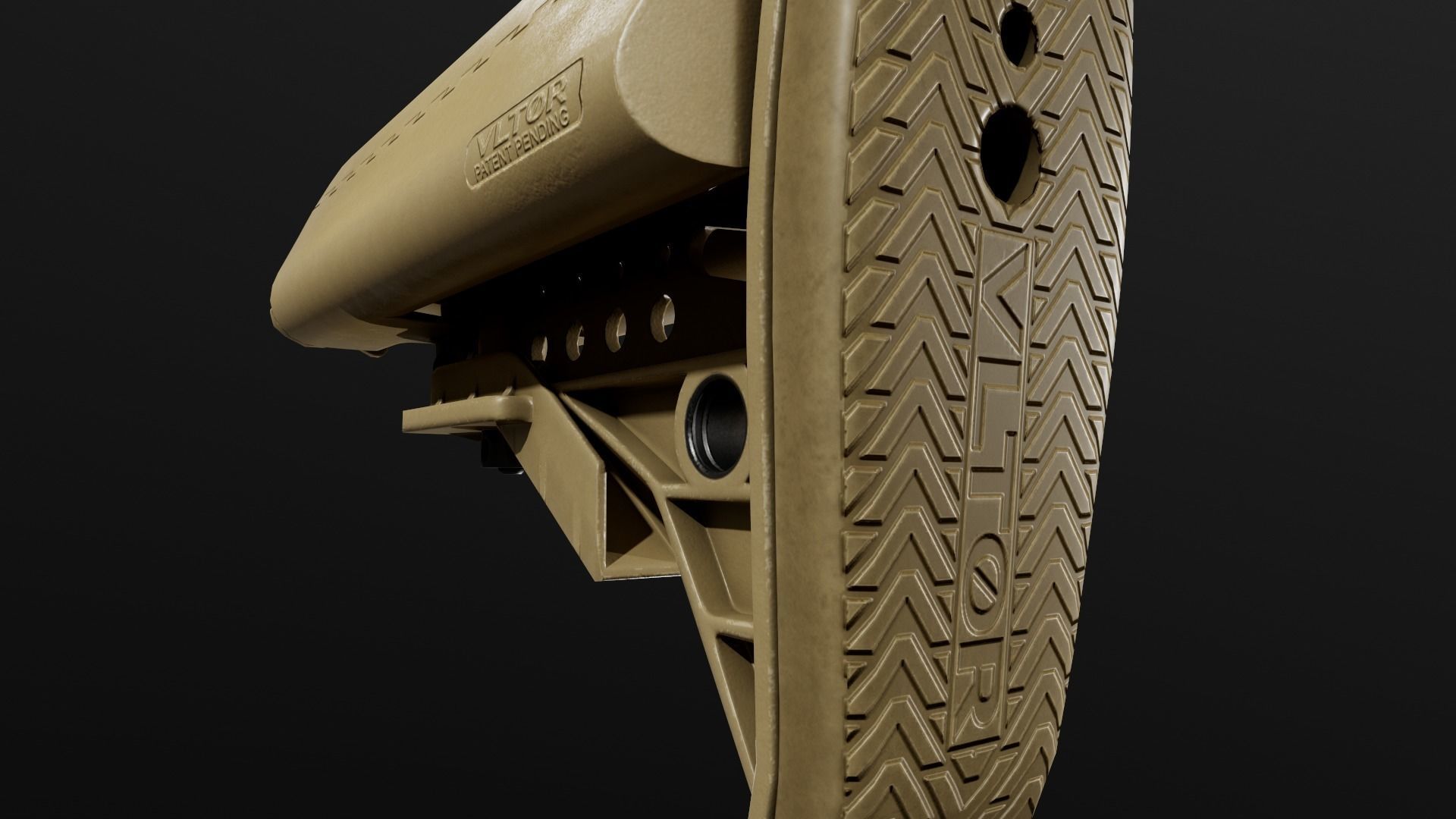 3D model VLTOR IMOD AR15 Collapsible Buttstock VR / AR / low-poly ...