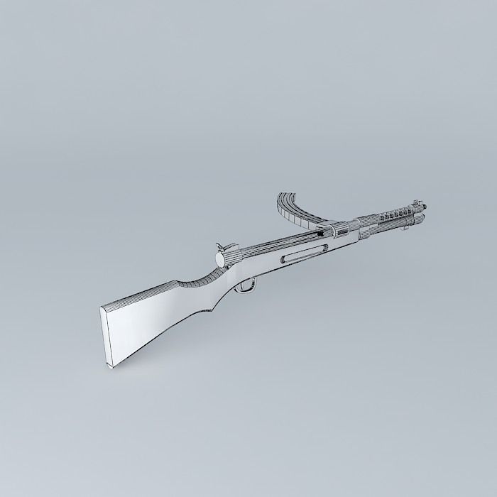 TYPE 100 SMG Type 100 submachine gun japa... free 3D Model .max .obj ...
