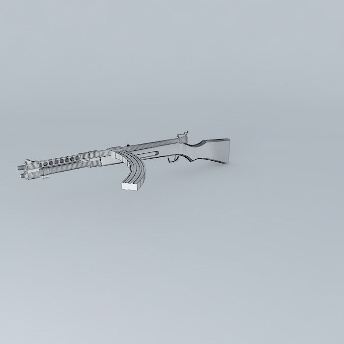 TYPE 100 SMG Type 100 submachine gun japa... free 3D Model .max .obj ...