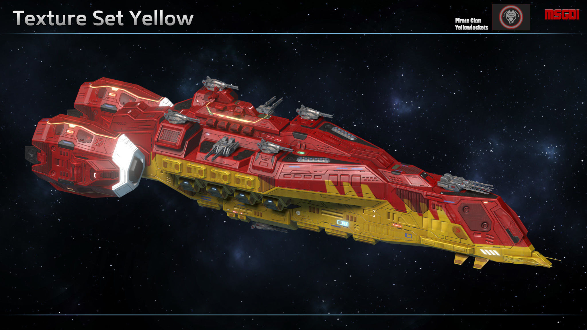 3D model Spaceship Lancer Battlecruiser VR / AR / low-poly | CGTrader