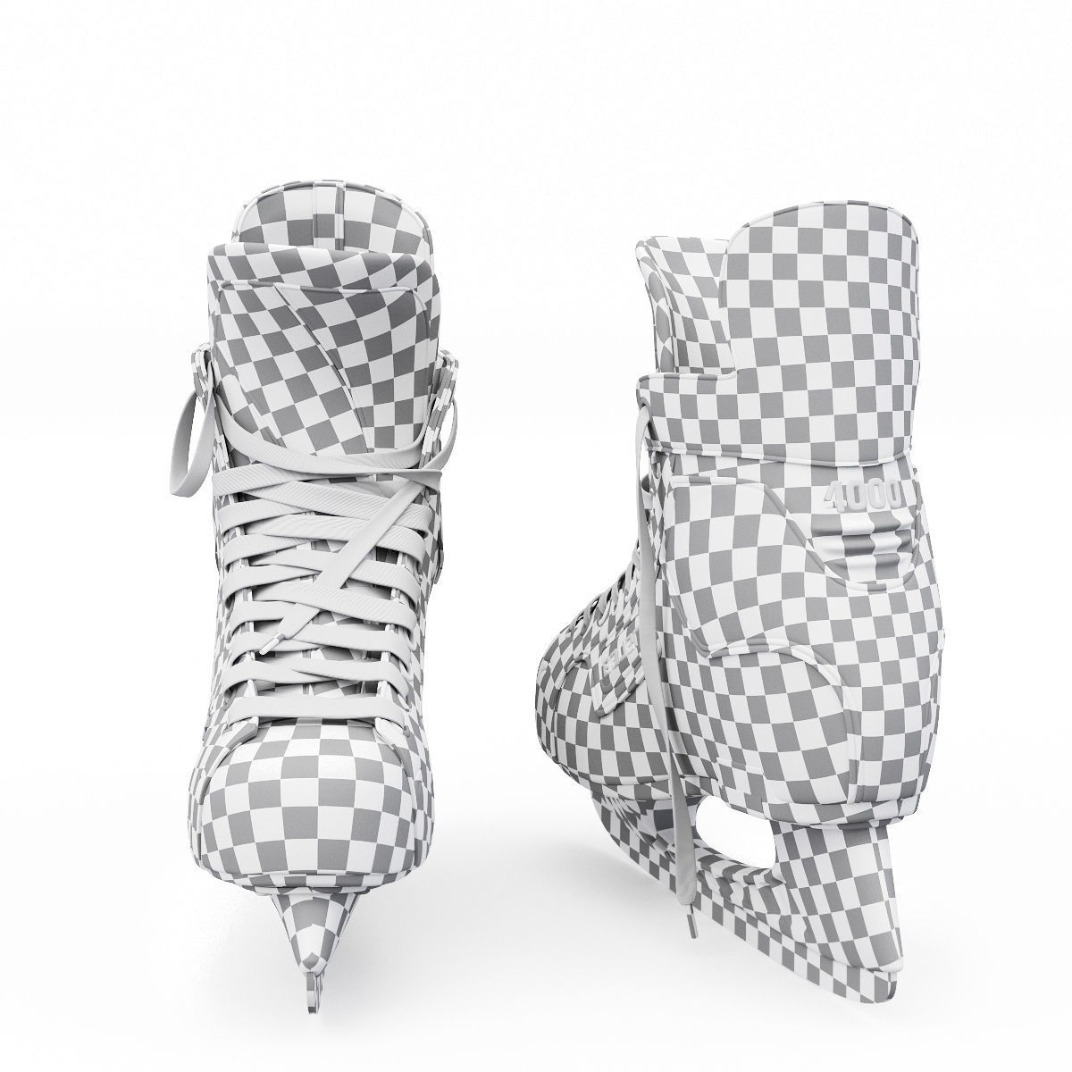 3D model Bauer Supreme Custom 4000 Tuuk Ice Hockey Skates VR / AR / low ...