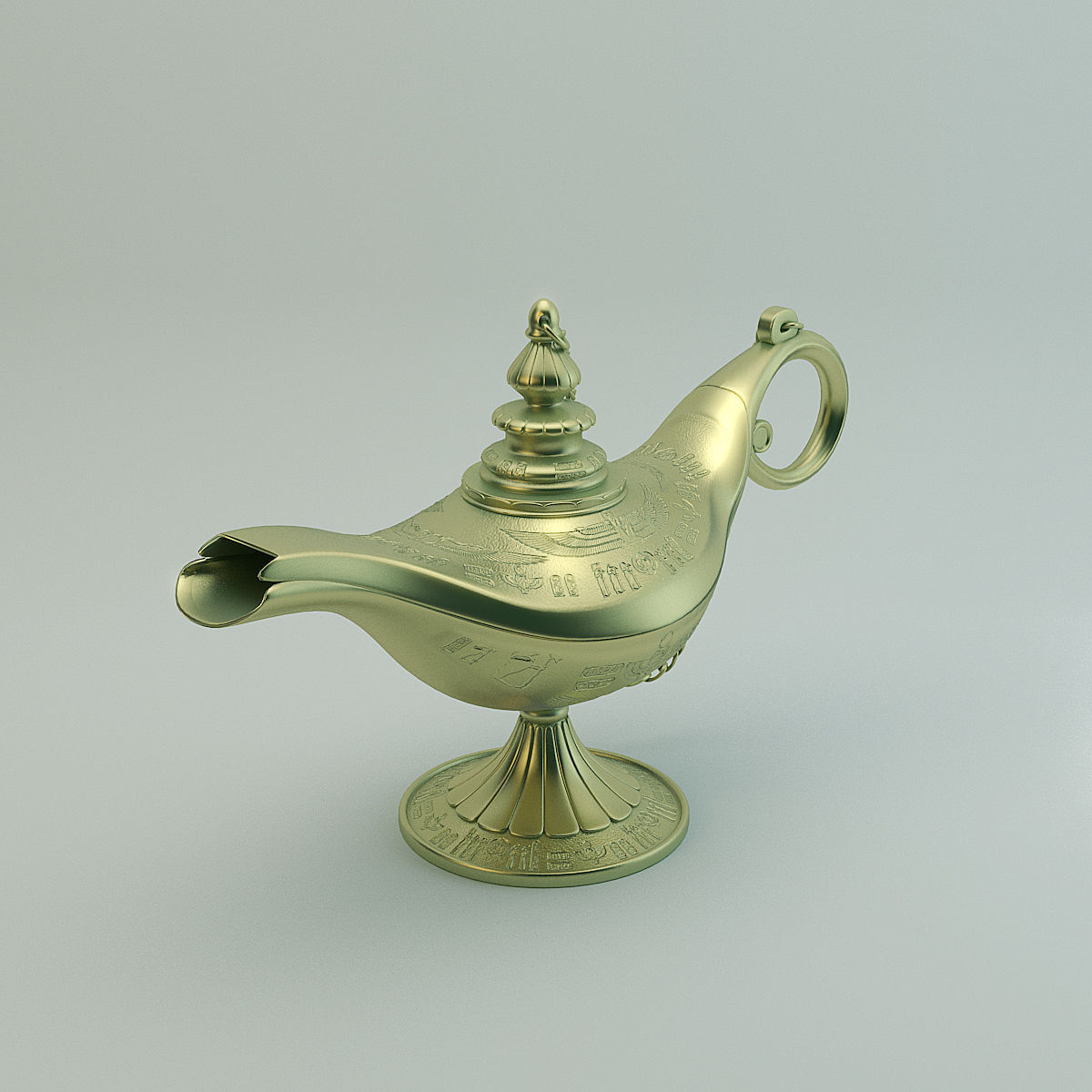 Aladdin Lamp 3D Model Game ready .max .obj .3ds .fbx .ma .mb - CGTrader.com