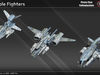 3D model Spaceship Yellowjackets Modular Fighter Kit VR / AR / low-poly ...