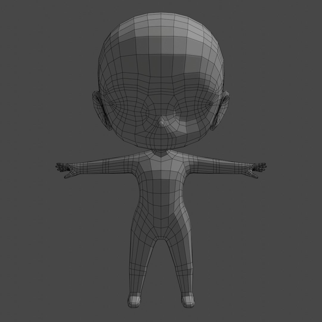 Chibi body free 3D model | CGTrader