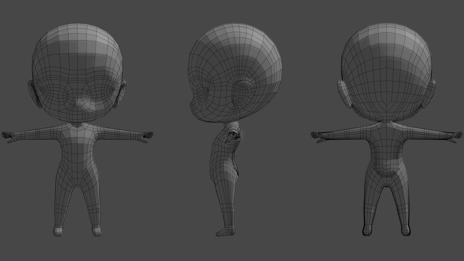 Chibi body free 3D model | CGTrader