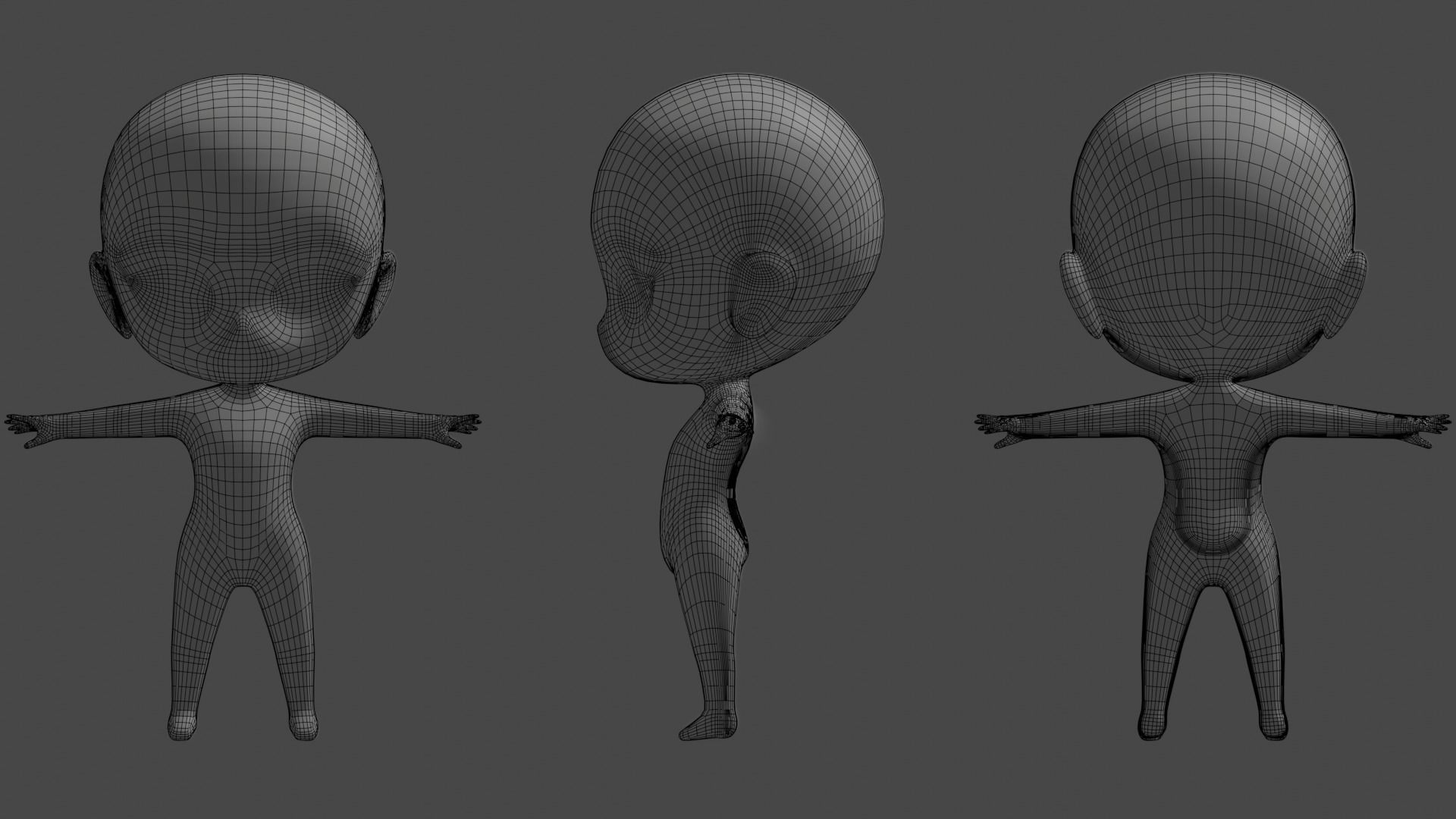 Chibi body free 3D model | CGTrader