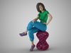 Scowling Woman 3D model 3D printable | CGTrader