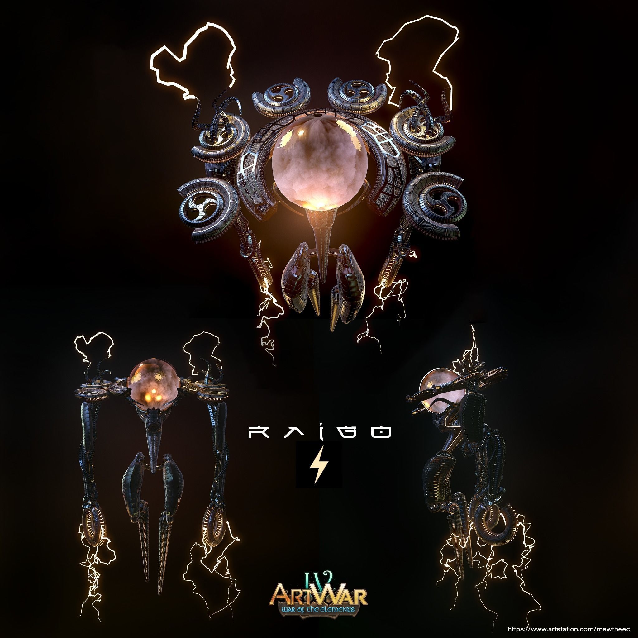 3D model RAIGO robot with lightning VR / AR / low-poly | CGTrader