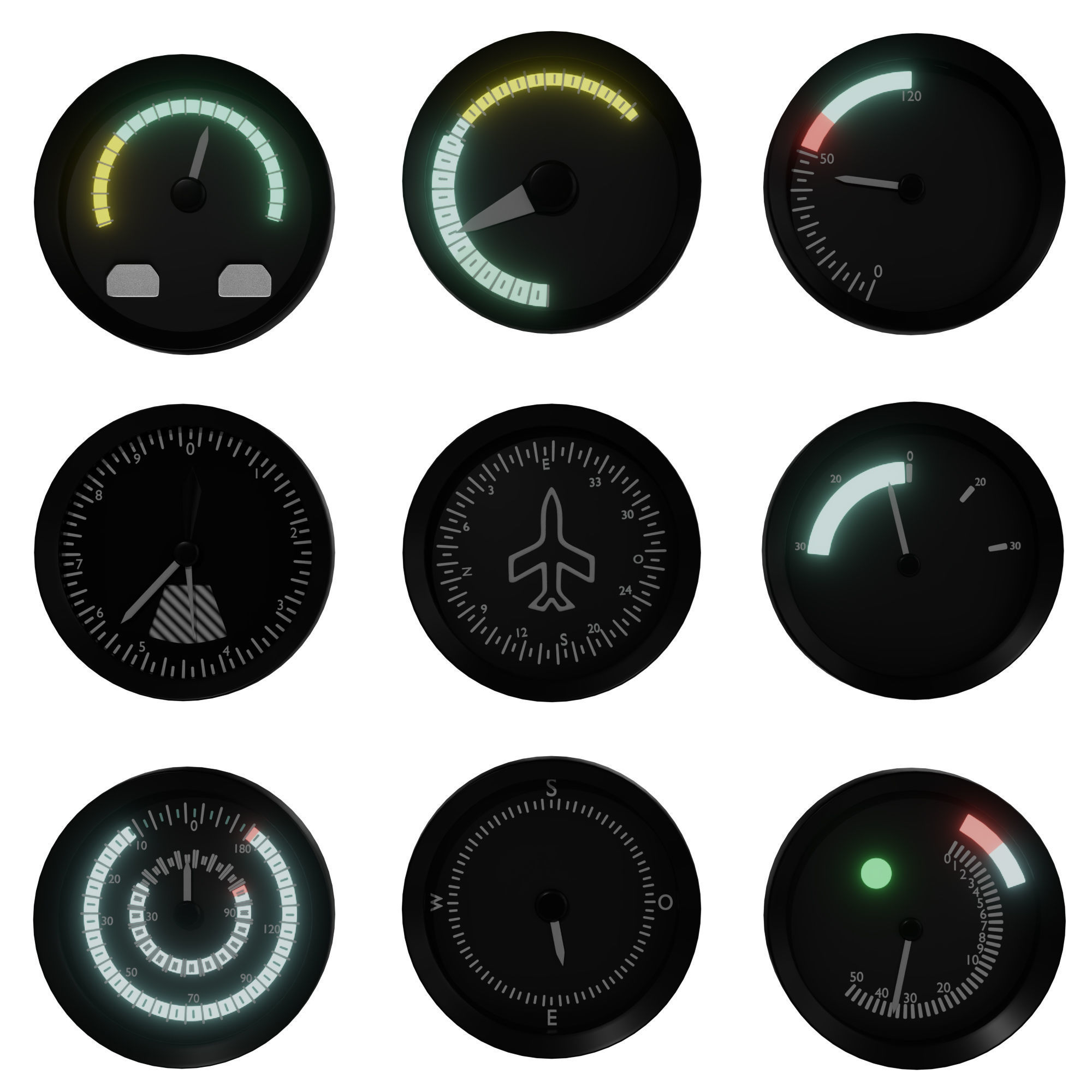 3D model Tachometer odometer gauge VR / AR / low-poly animated | CGTrader