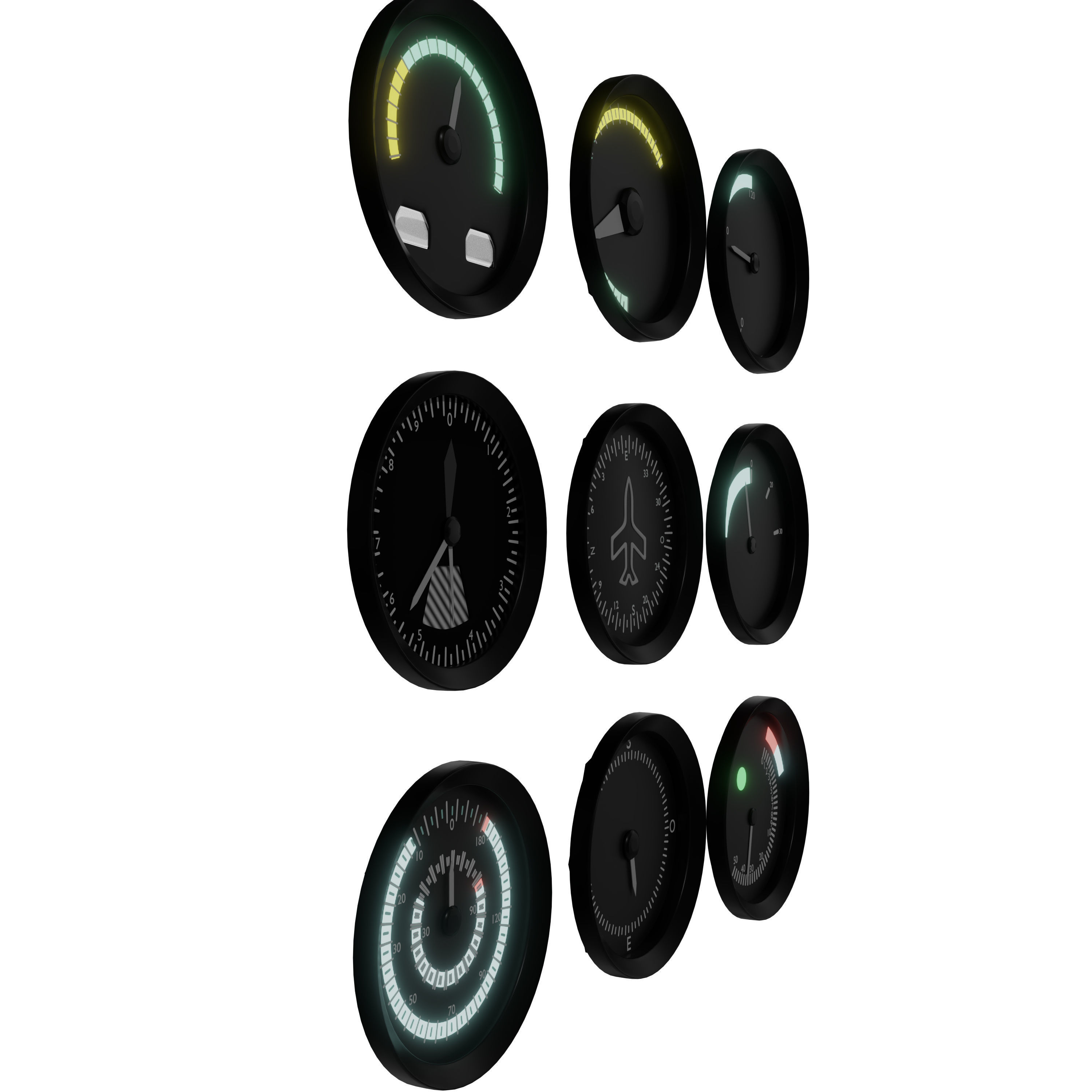 3D model Tachometer odometer gauge VR / AR / low-poly animated | CGTrader