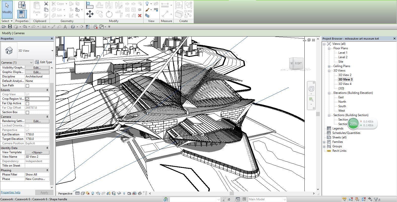 Revit file - Milwaukee Art Museum 3D model | CGTrader