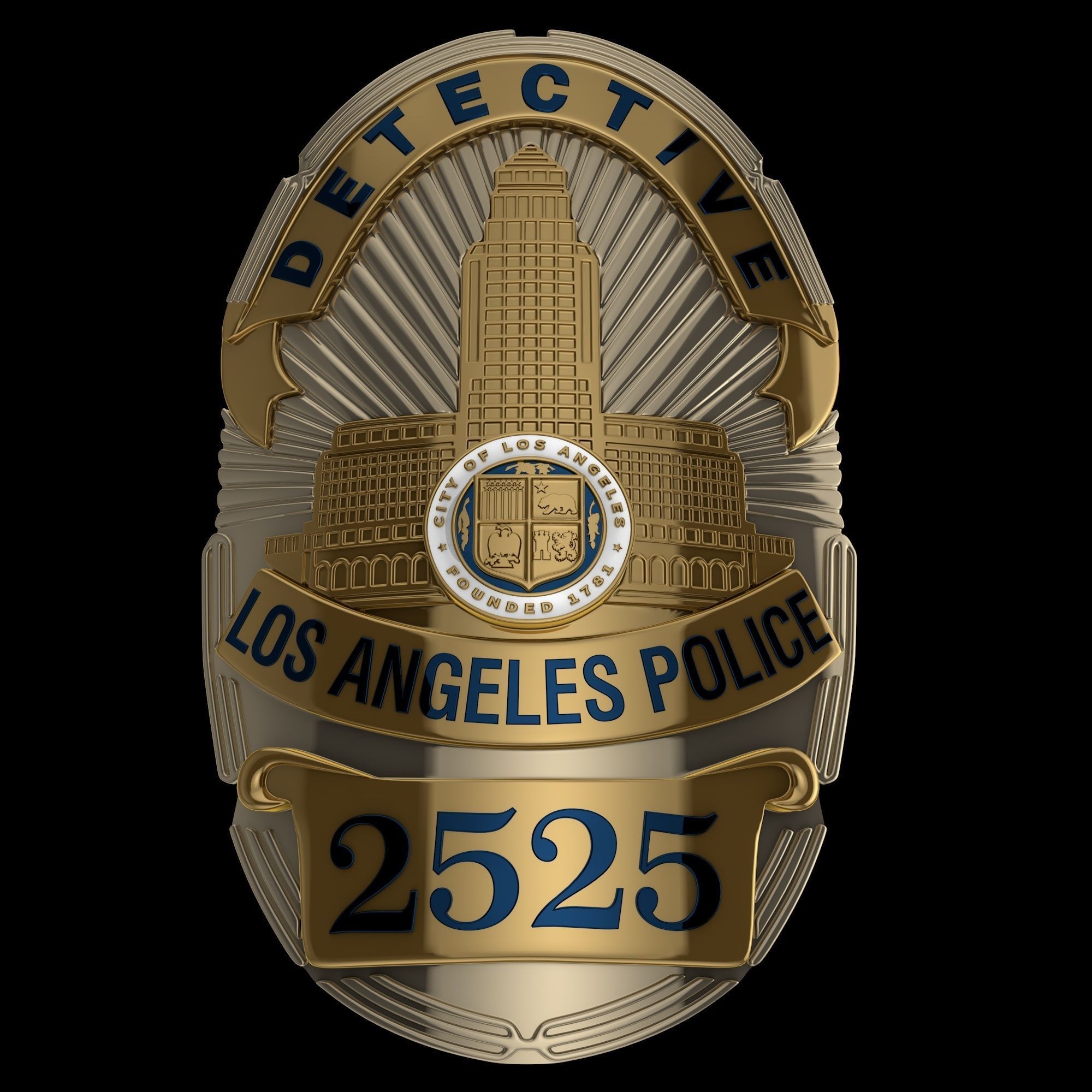 LAPD badge police 3D model | CGTrader