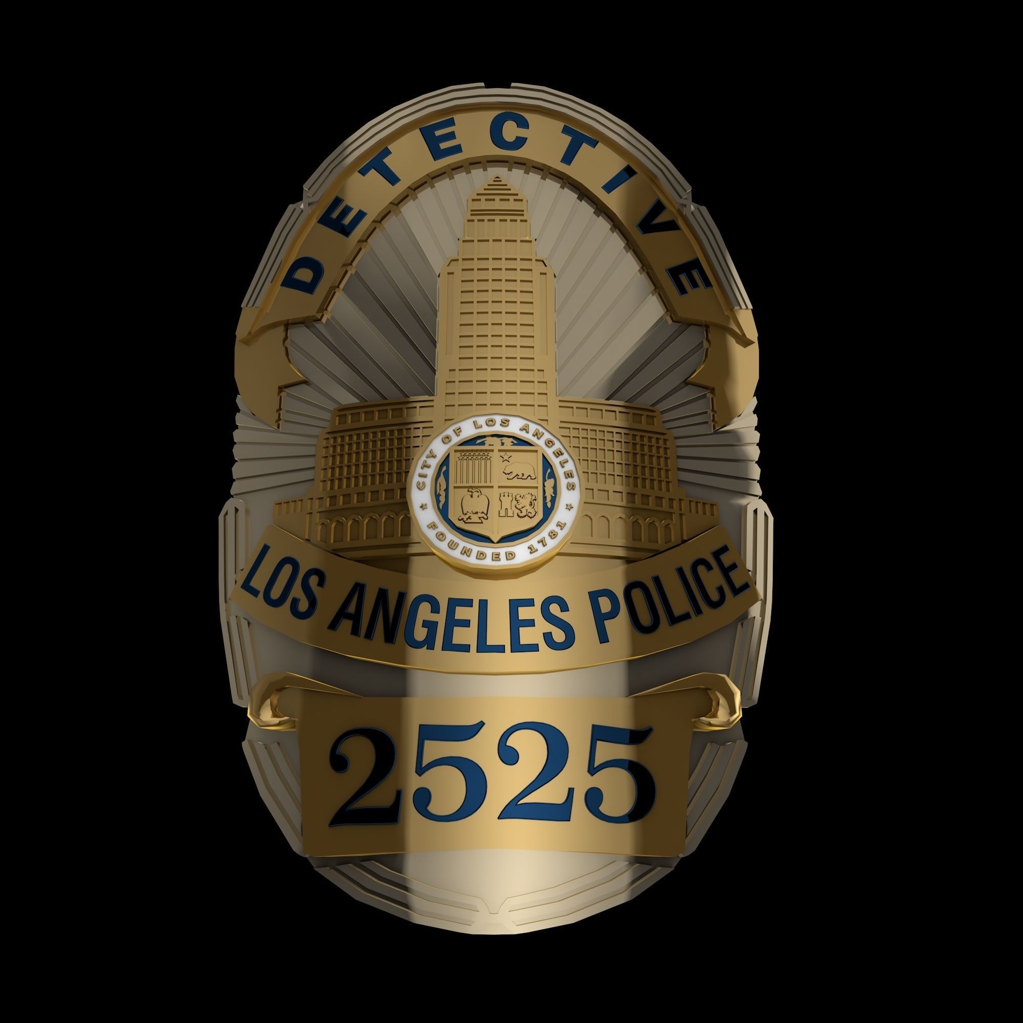 LAPD badge police 3D model | CGTrader