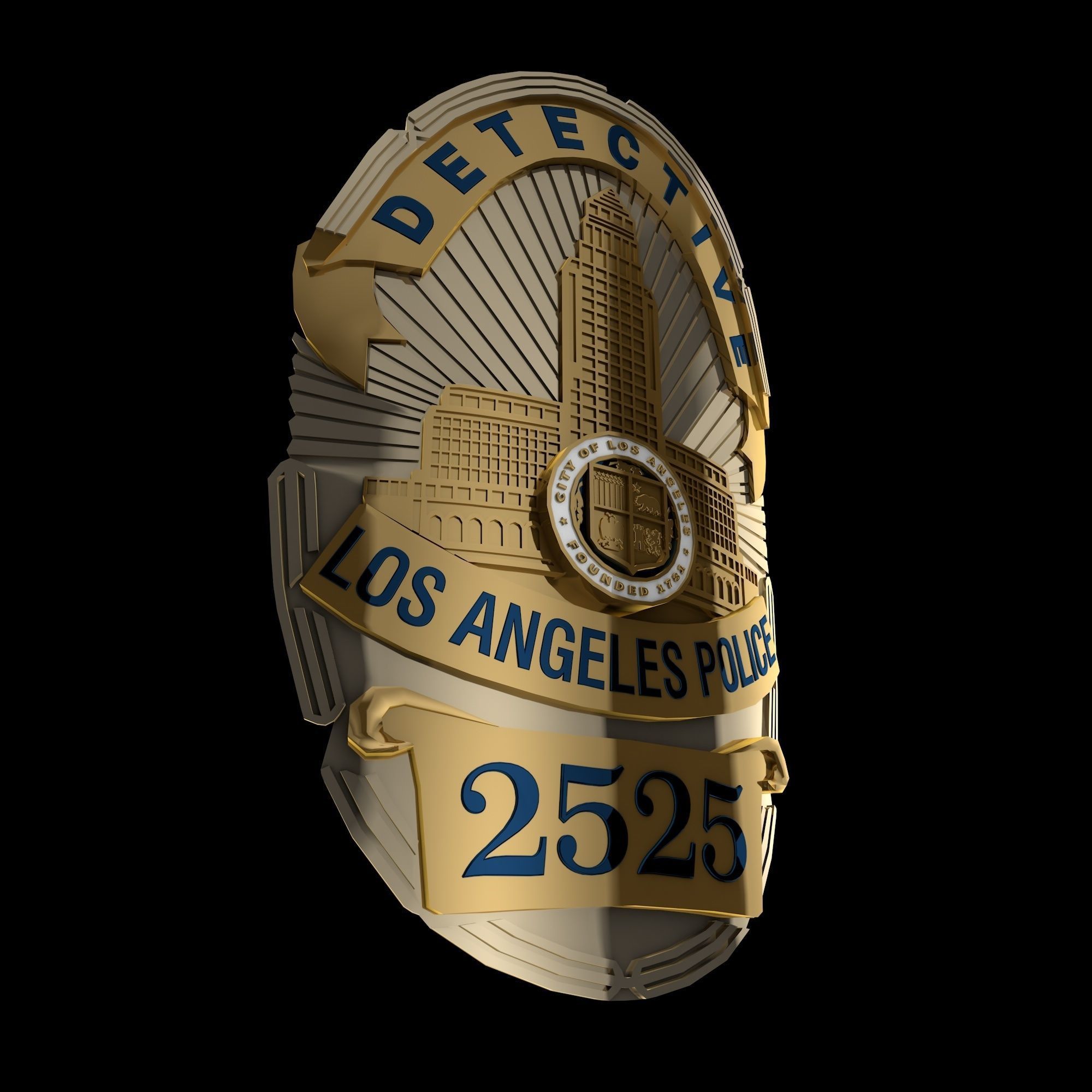 LAPD badge police 3D model | CGTrader