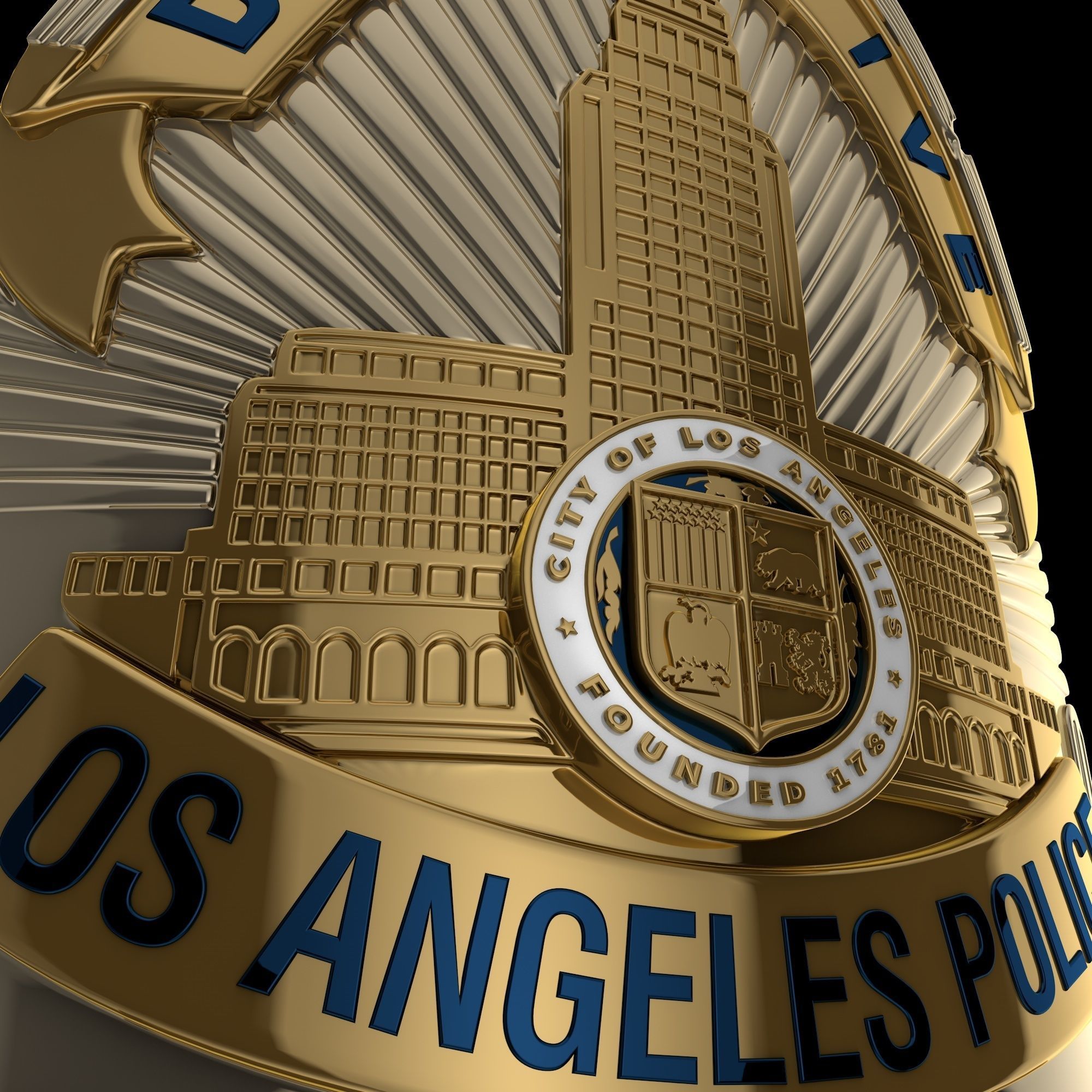 LAPD badge police 3D model | CGTrader