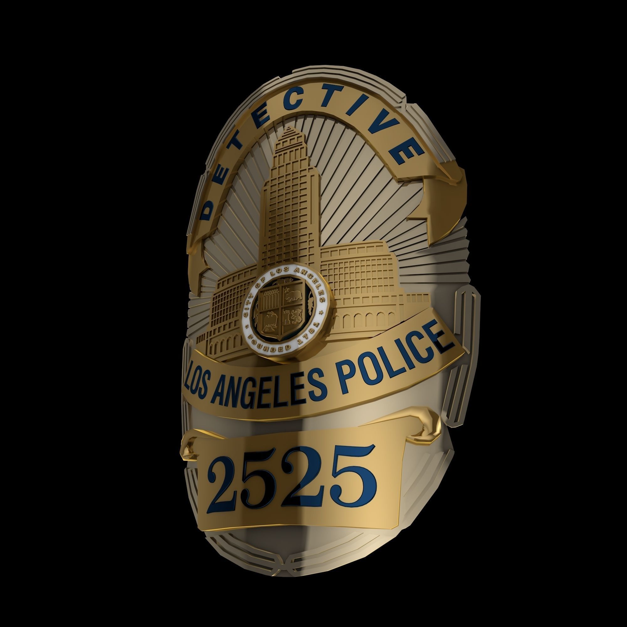 LAPD badge police 3D model | CGTrader