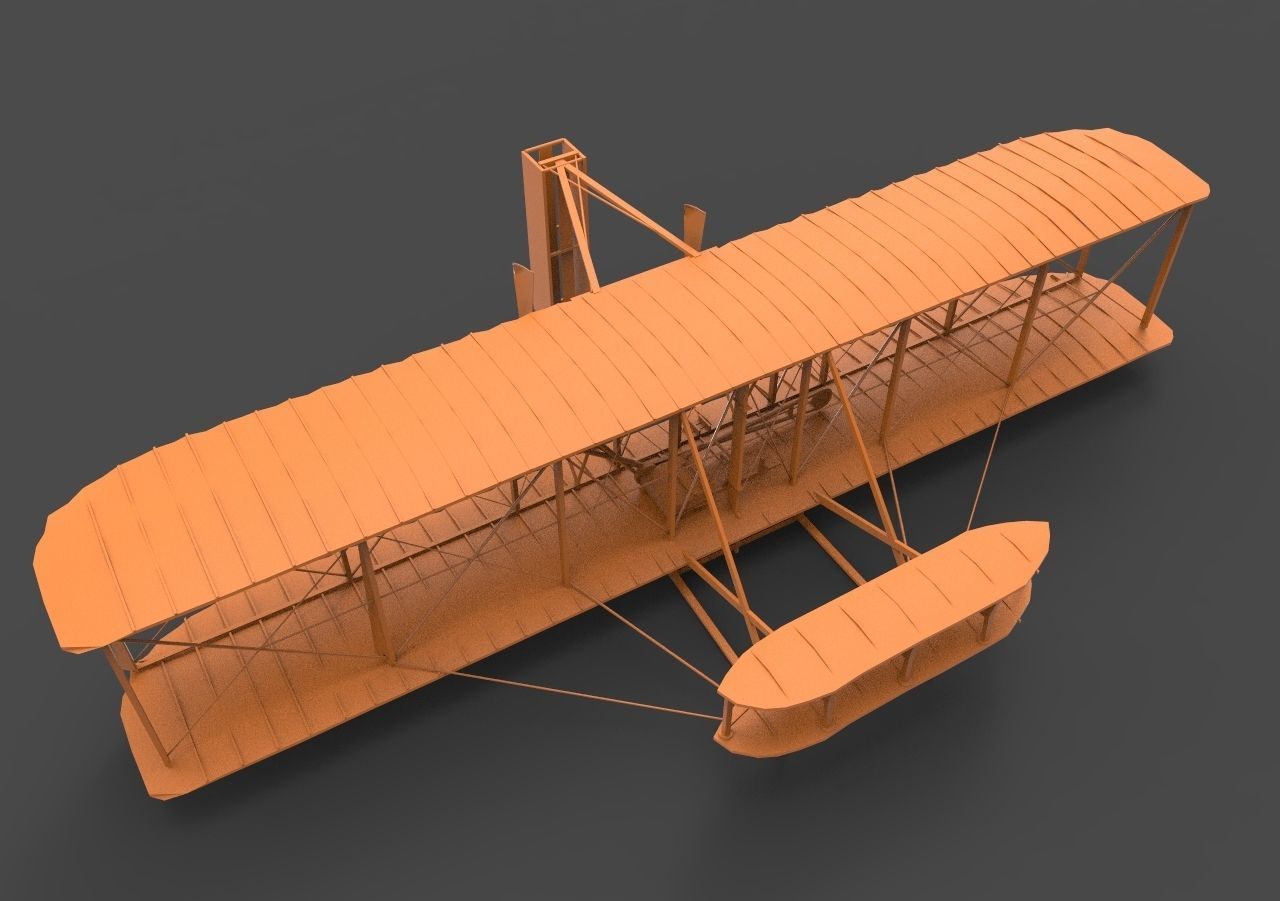 Wright Brothers Flyer 3d 3D model 3D printable | CGTrader