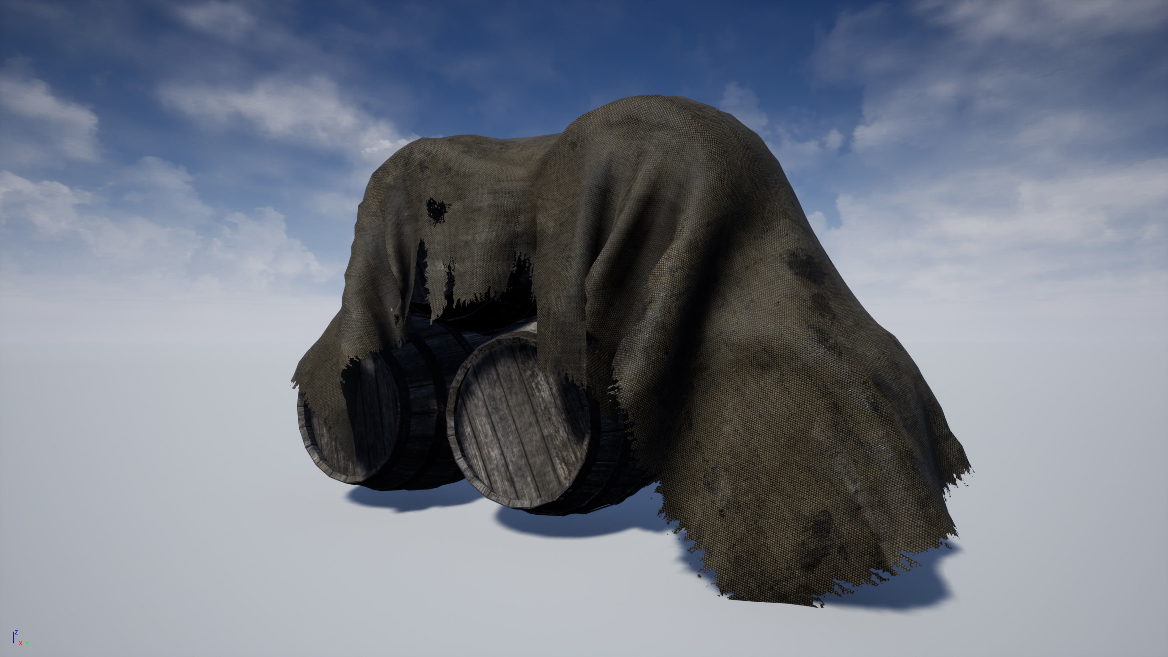 3D model Covered Barrels VR / AR / low-poly | CGTrader