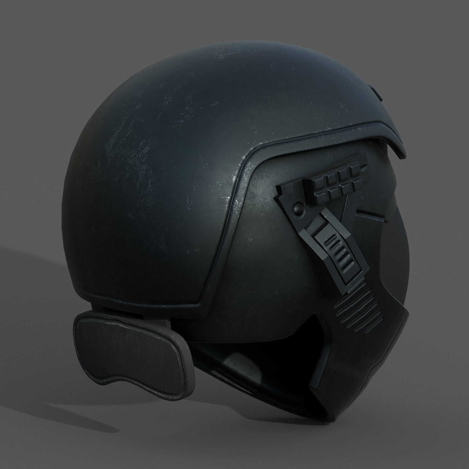 3D model Helmet scifi military futuristic technology cyborg fantasy VR ...