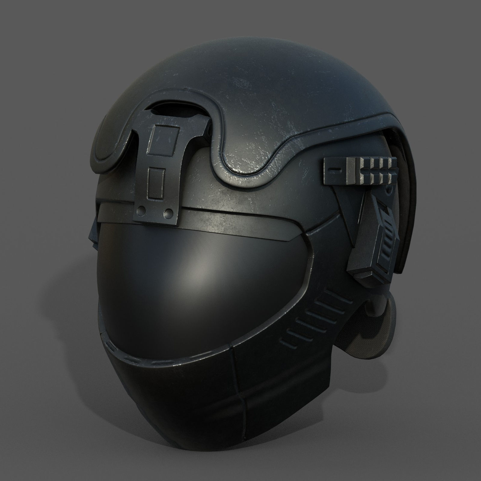 3D model Helmet scifi military futuristic technology cyborg fantasy VR ...