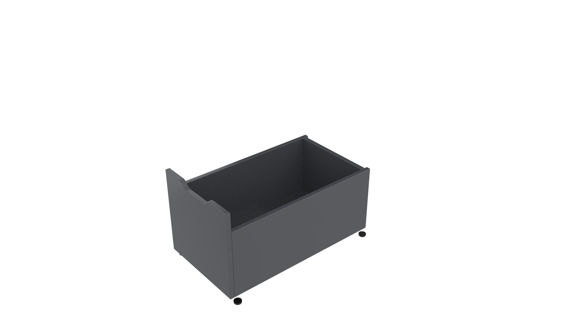 ALEX Drawer Unit Gray With 4 Drawers 3D model | CGTrader