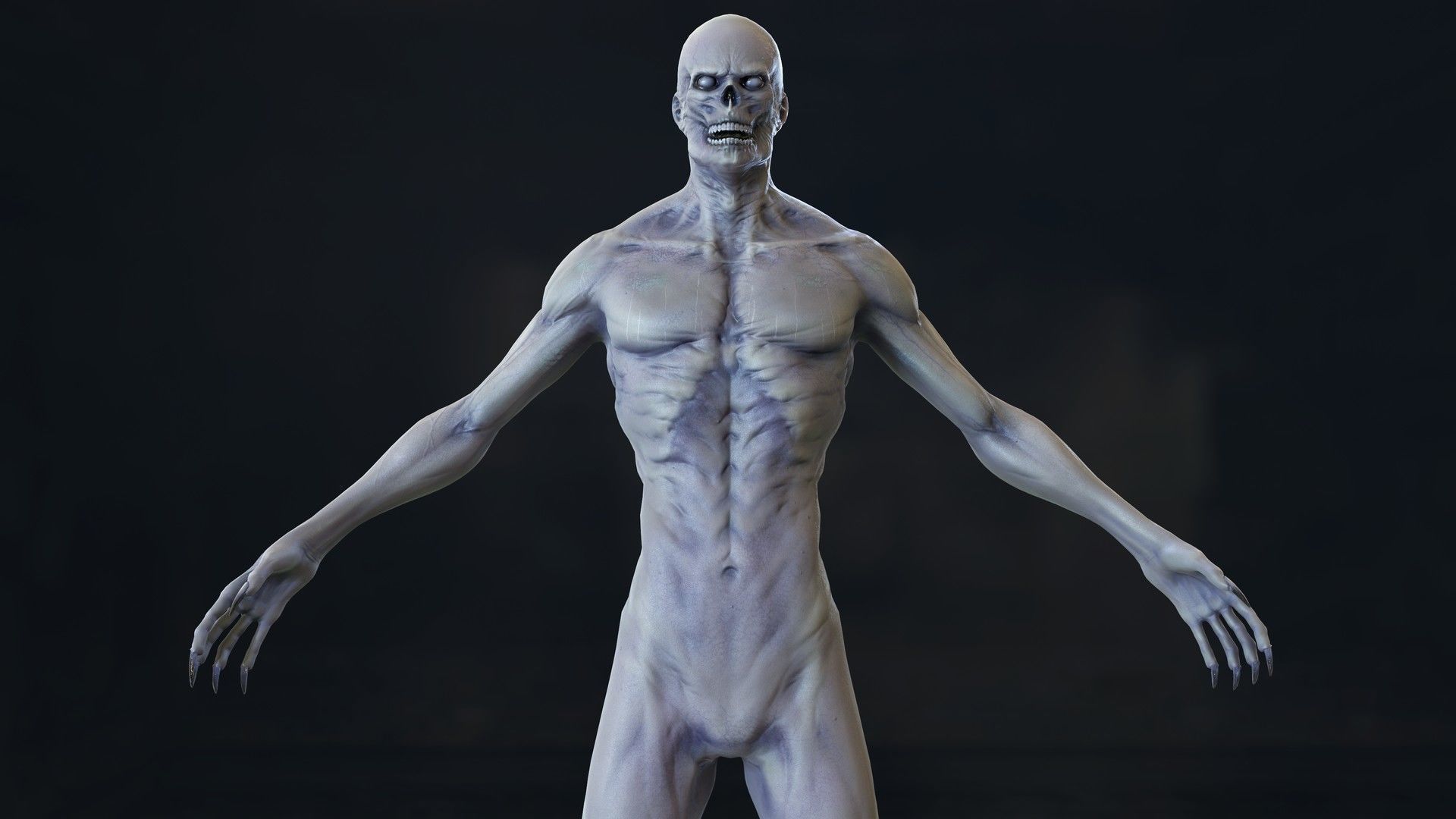 3D model Zombies Collection man with belly VR / AR / low-poly rigged ...