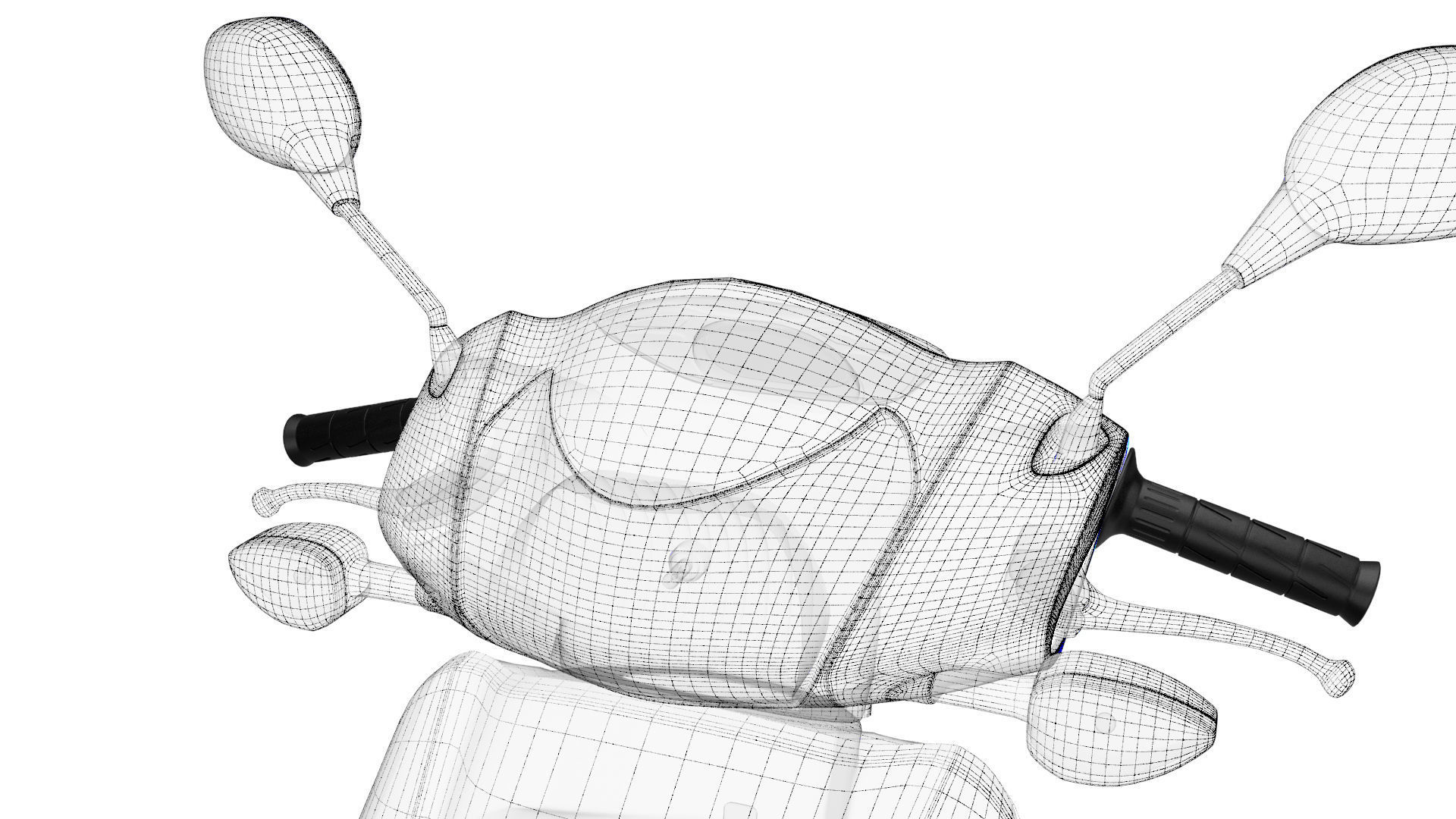 Motorcycle Handlebars Grip 3D model | CGTrader