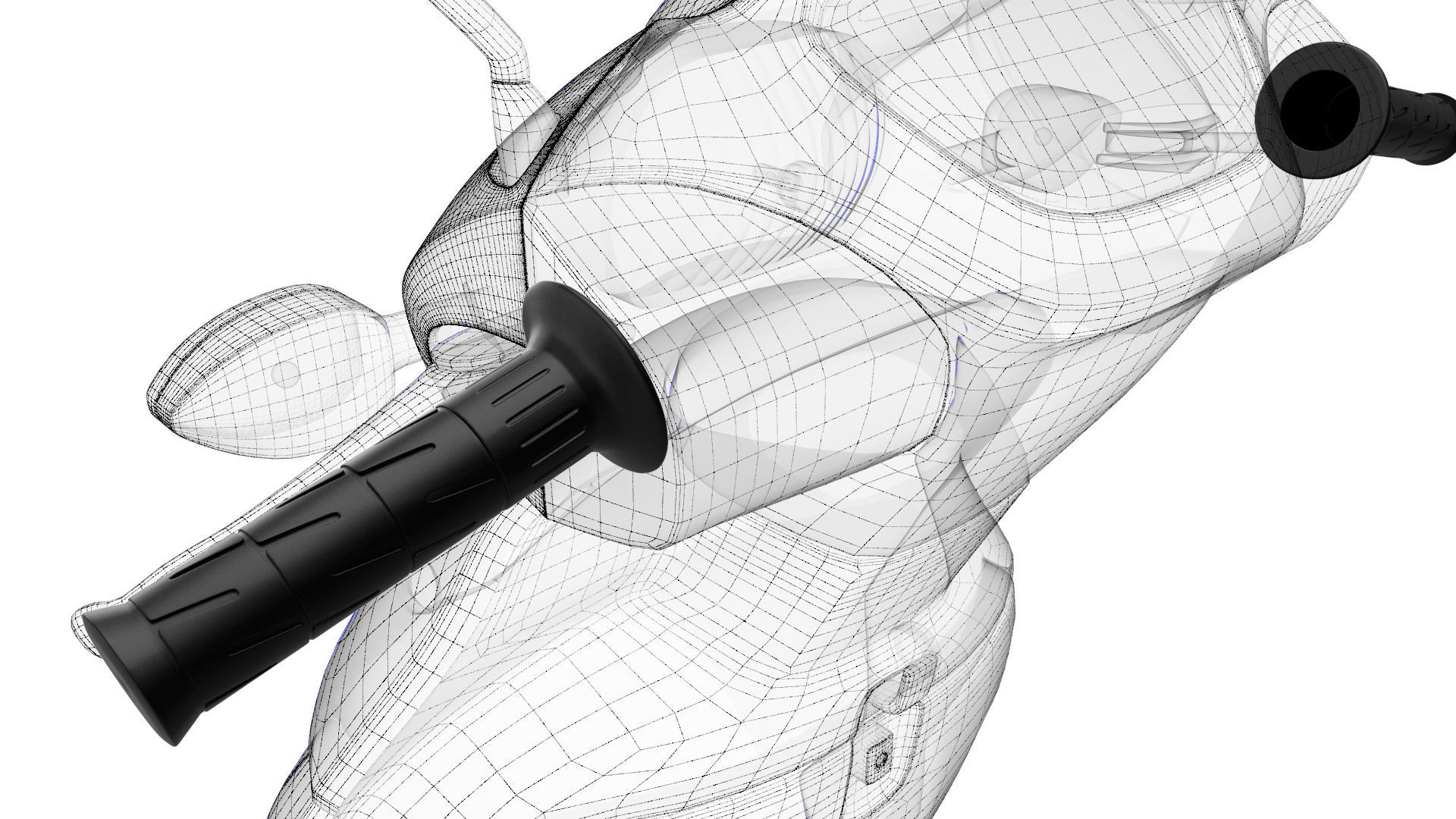 Motorcycle Handlebars Grip 3D model | CGTrader