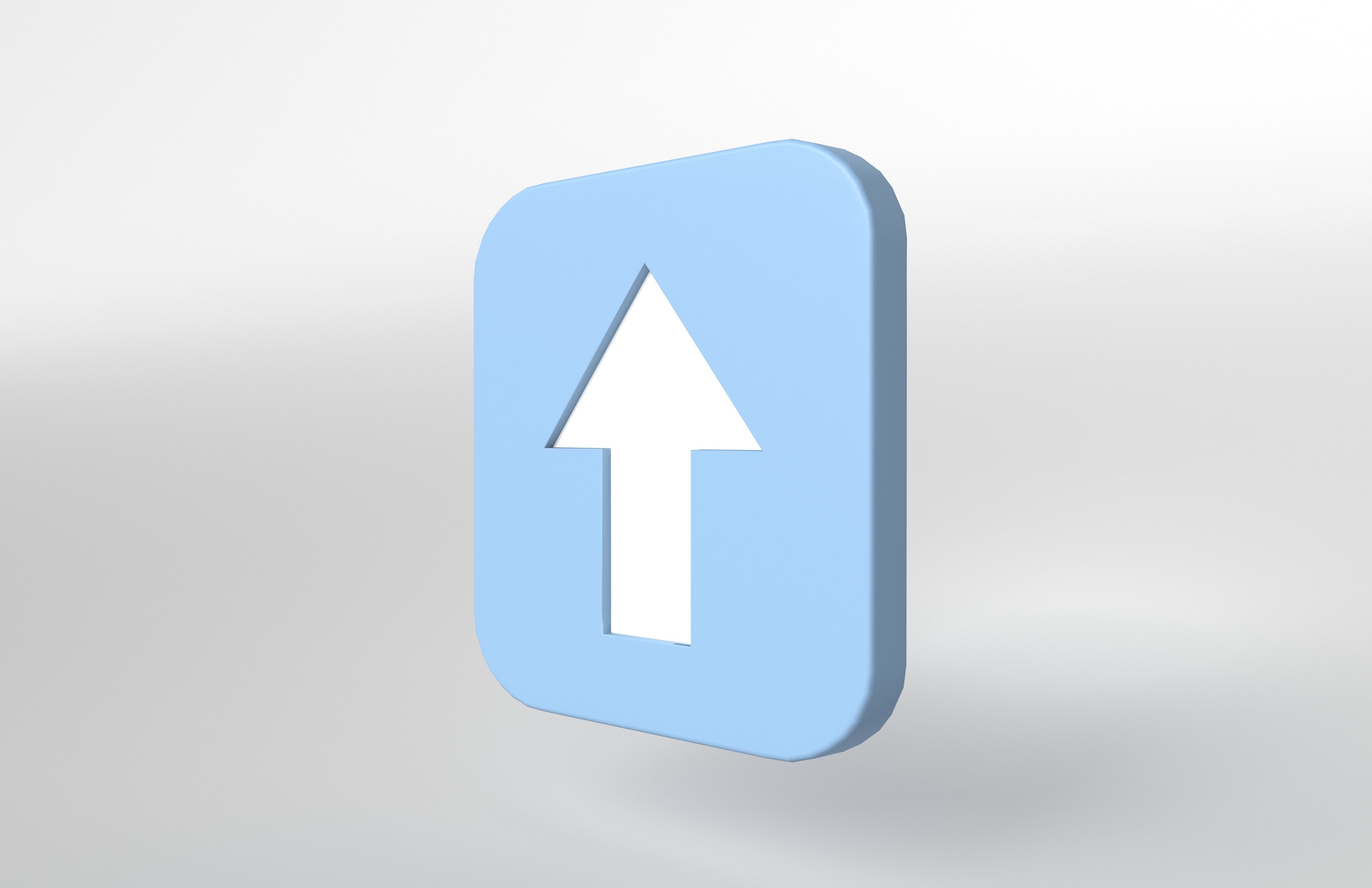 3D model Up Arrow v1 001 VR / AR / low-poly | CGTrader