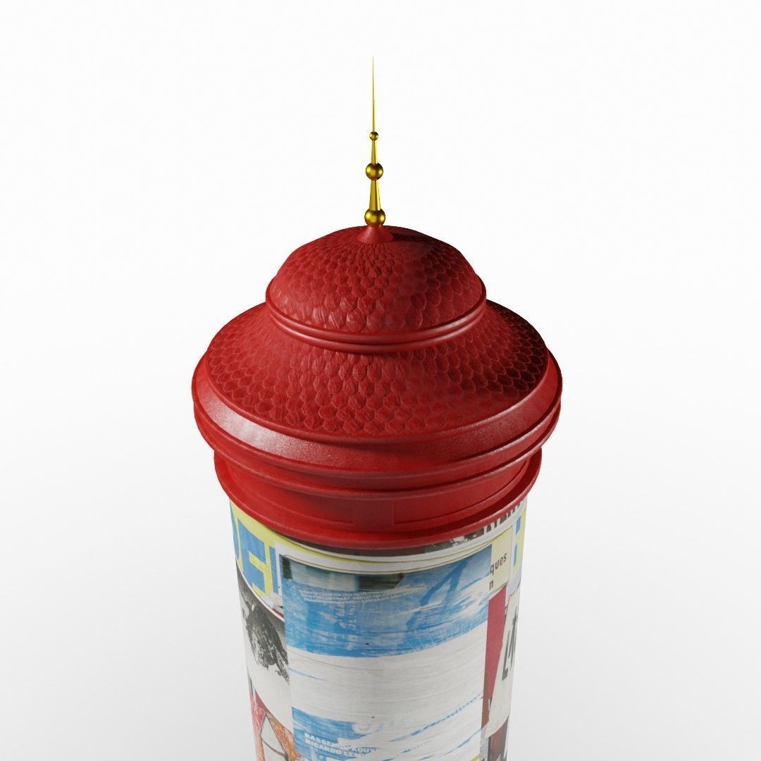 3D model Classic Advertising Column VR / AR / low-poly | CGTrader