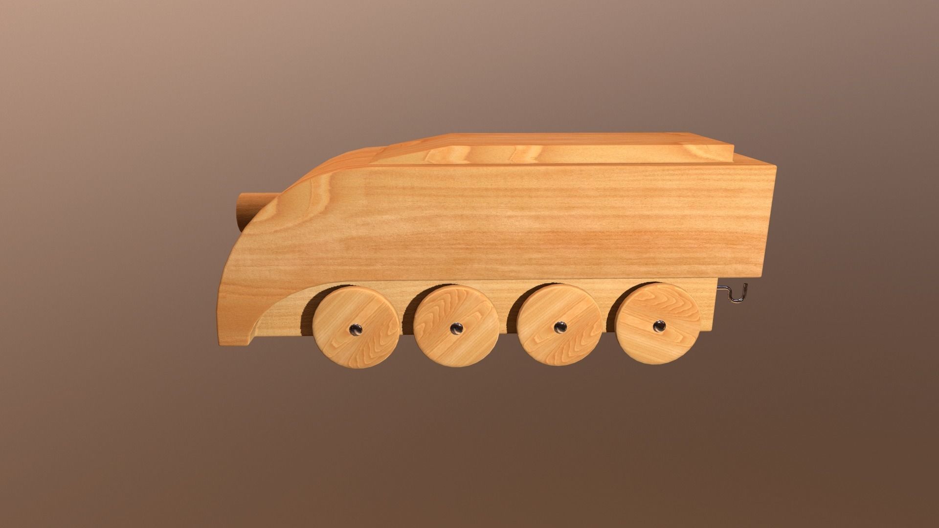 3D model Wooden Toy Train - Engine 001 VR / AR / low-poly | CGTrader
