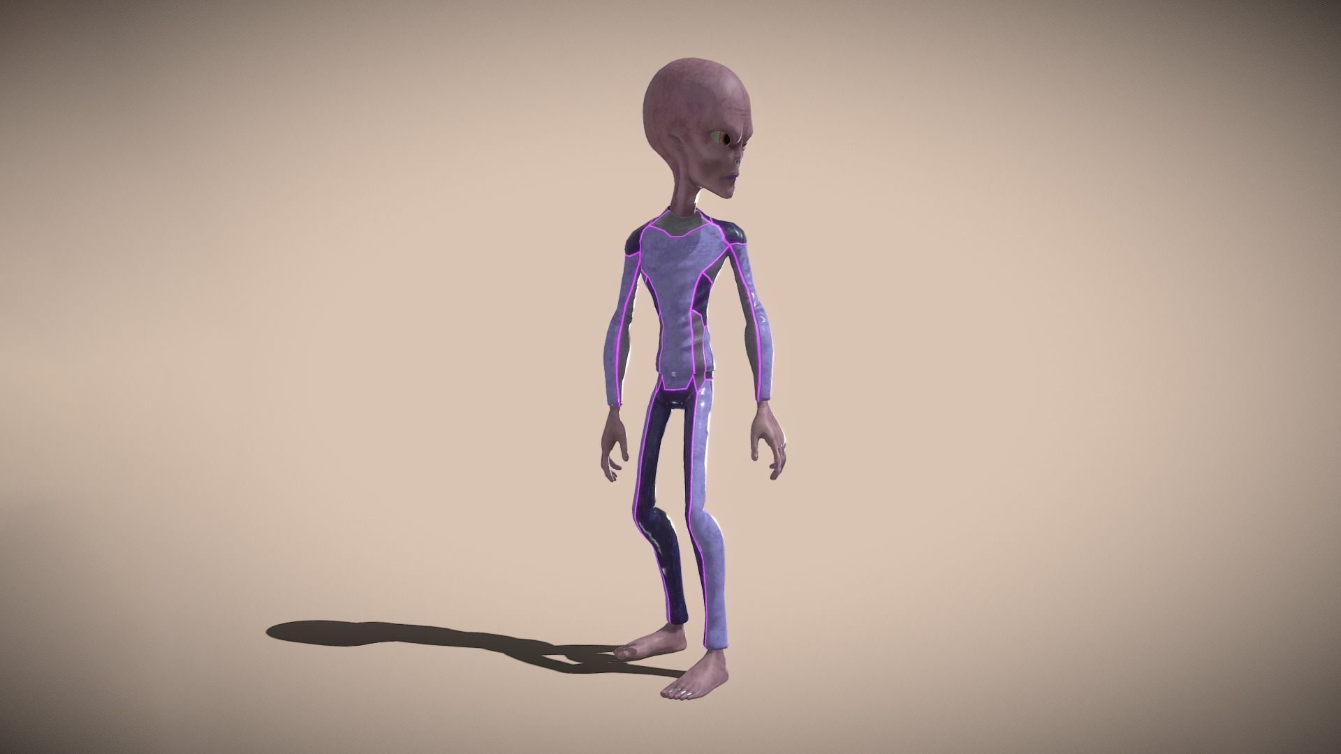 Classic aliens 3D model rigged | CGTrader