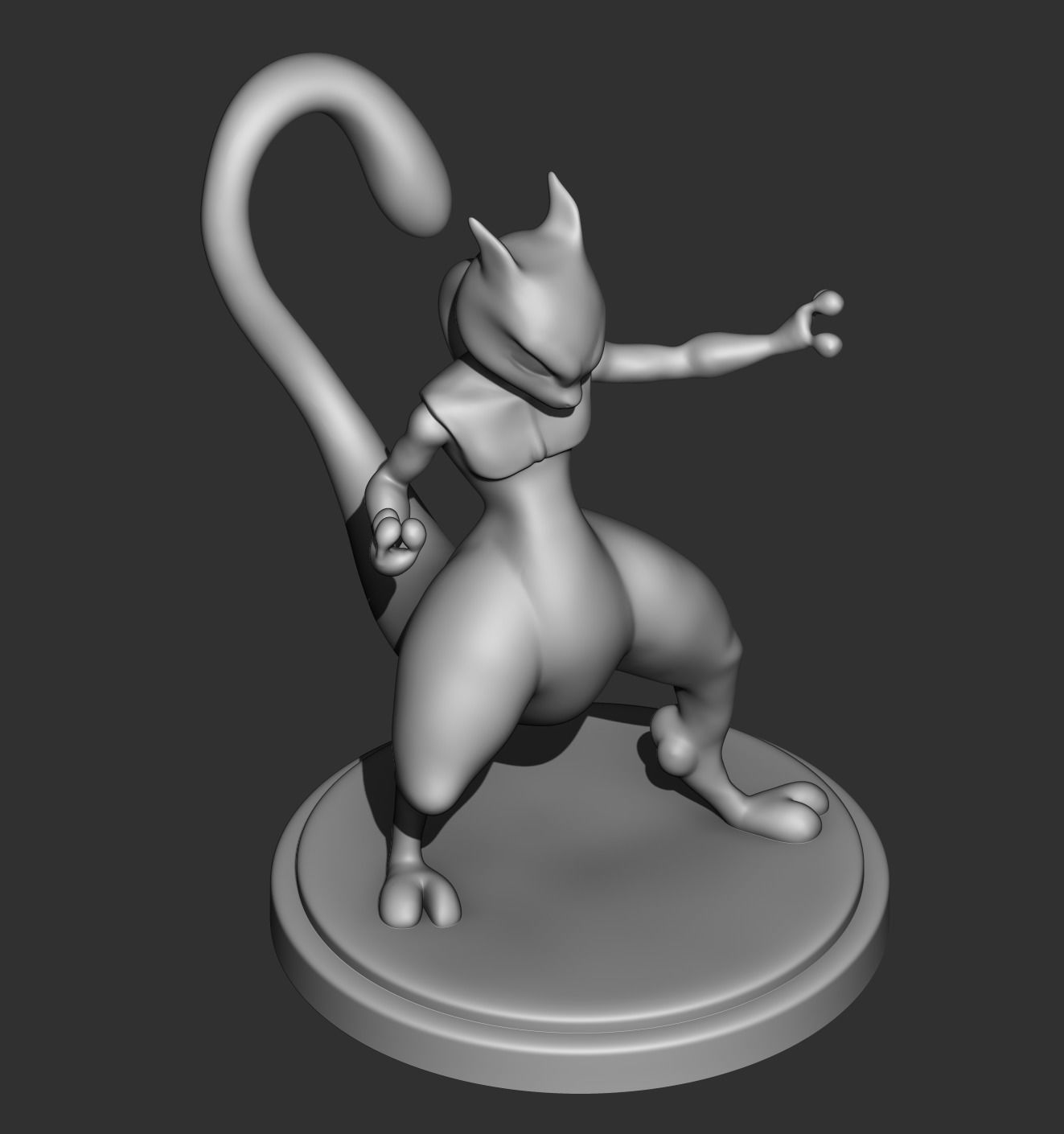 MewTwo 3D Print Pokemon 3D model 3D printable | CGTrader