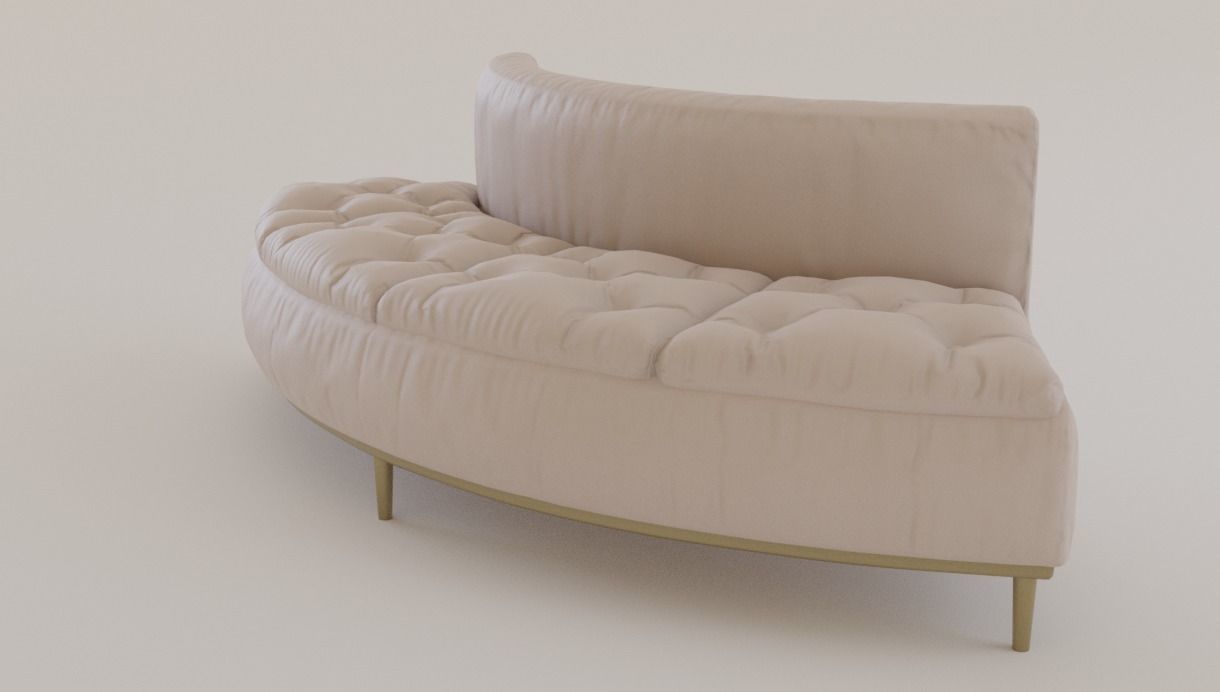 3D model Luxury Circular Seating Modules Pack Low poly PBR VR / AR ...