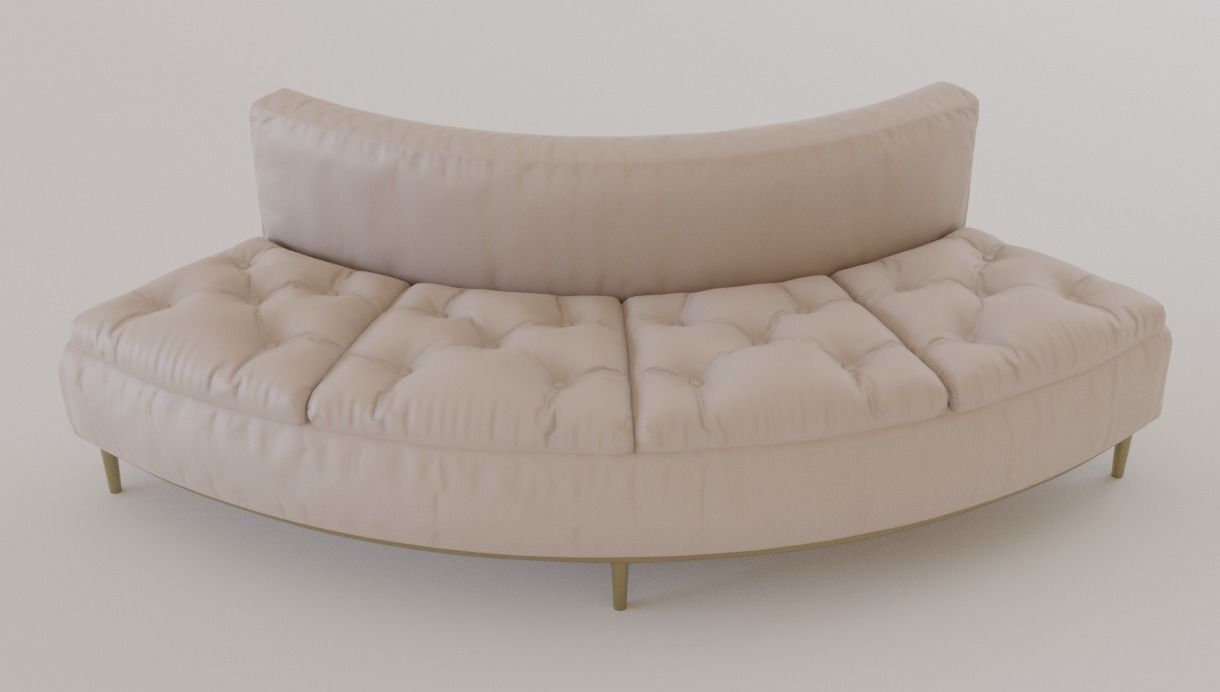 3D model Luxury Circular Seating Modules Pack Low poly PBR VR / AR ...