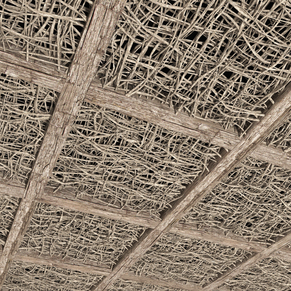 Ceiling white branch decor n1 3D model | CGTrader