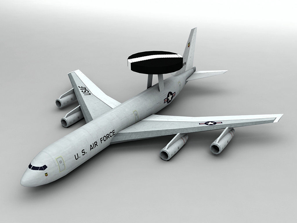 E-3 Sentry AWACS Aircraft LOW 3D model | CGTrader