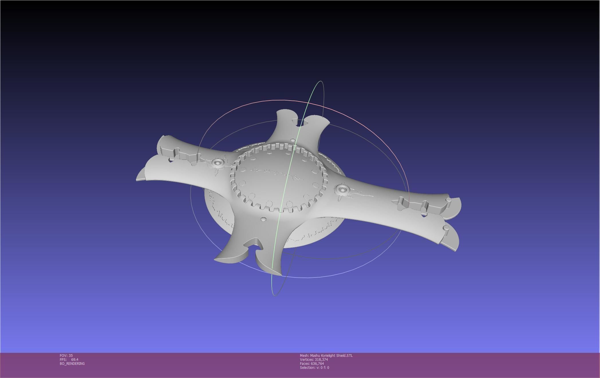 Mashu Kyrielight Shield 3D Printable Assembly 3D model 3D printable ...