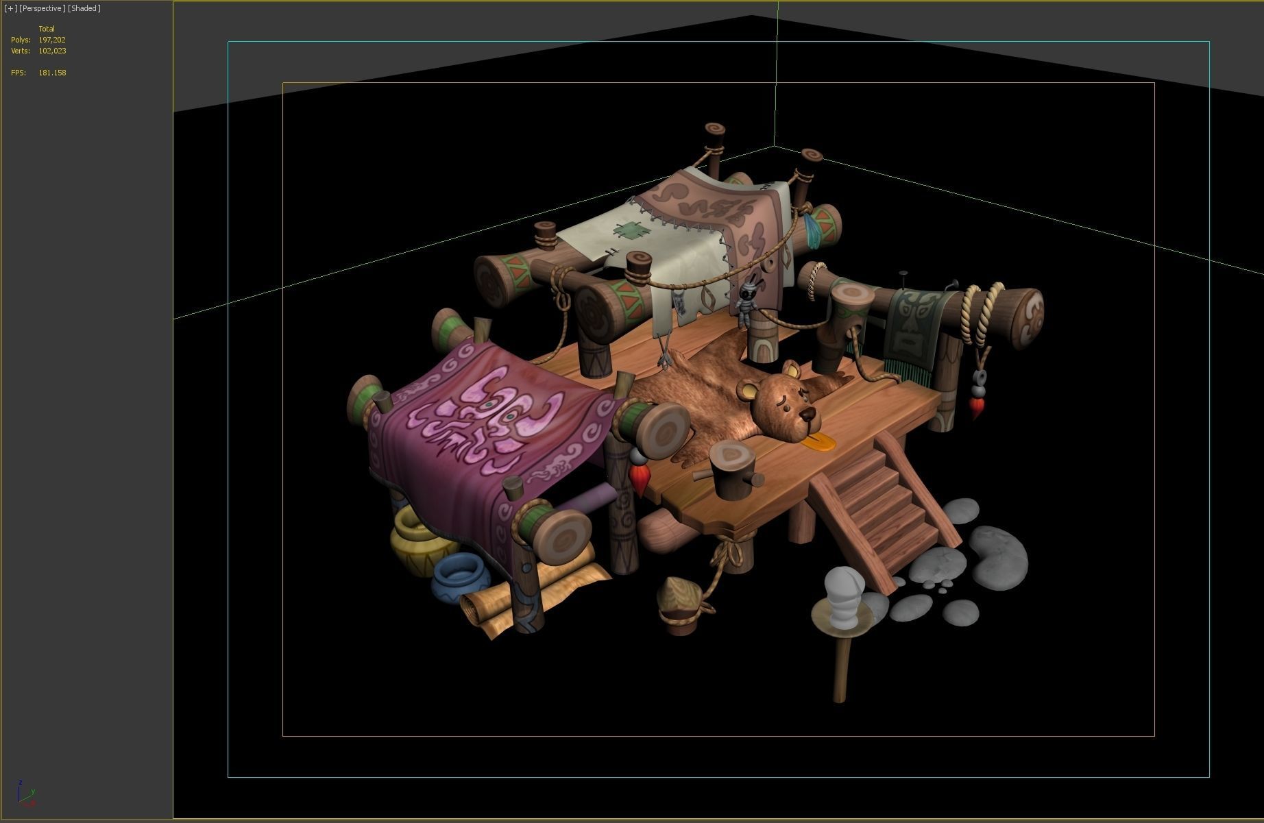 stand cartoon 3D model | CGTrader