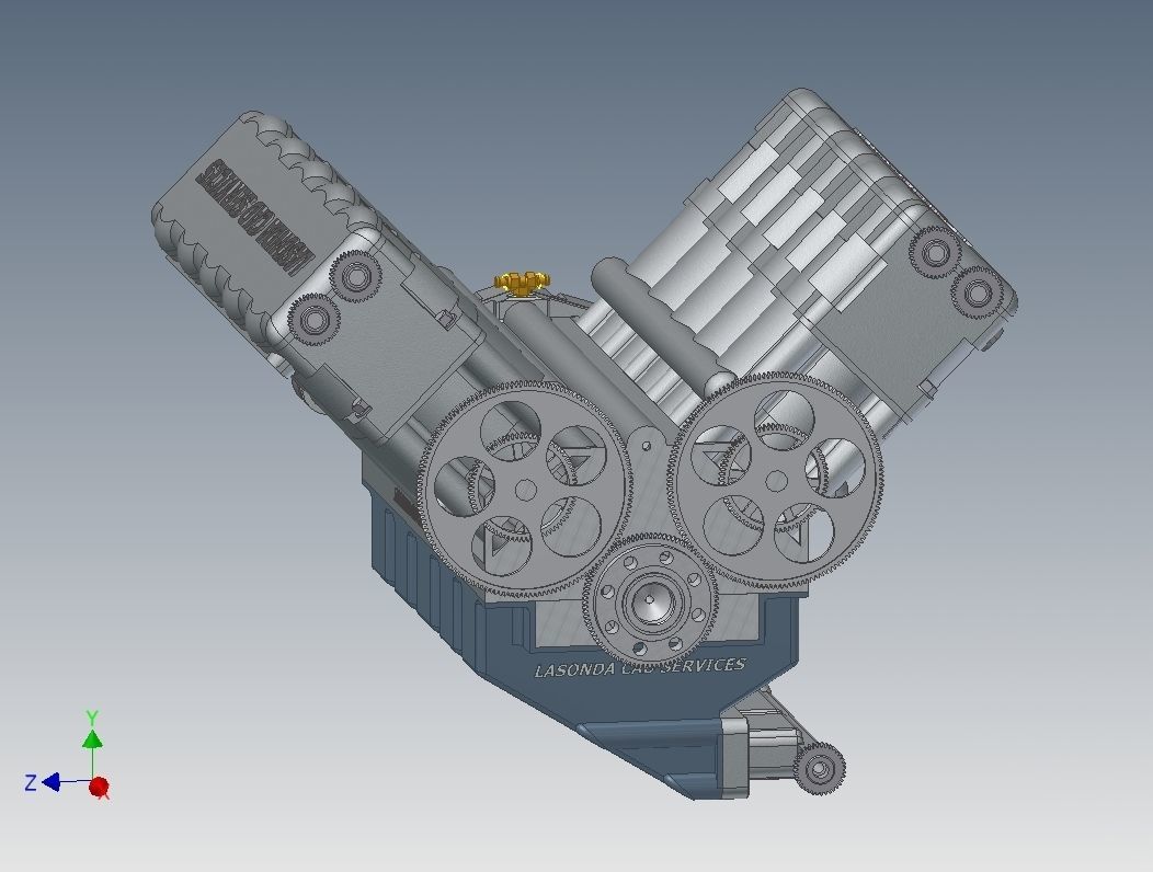 V10 Engine free 3D model animated rigged | CGTrader