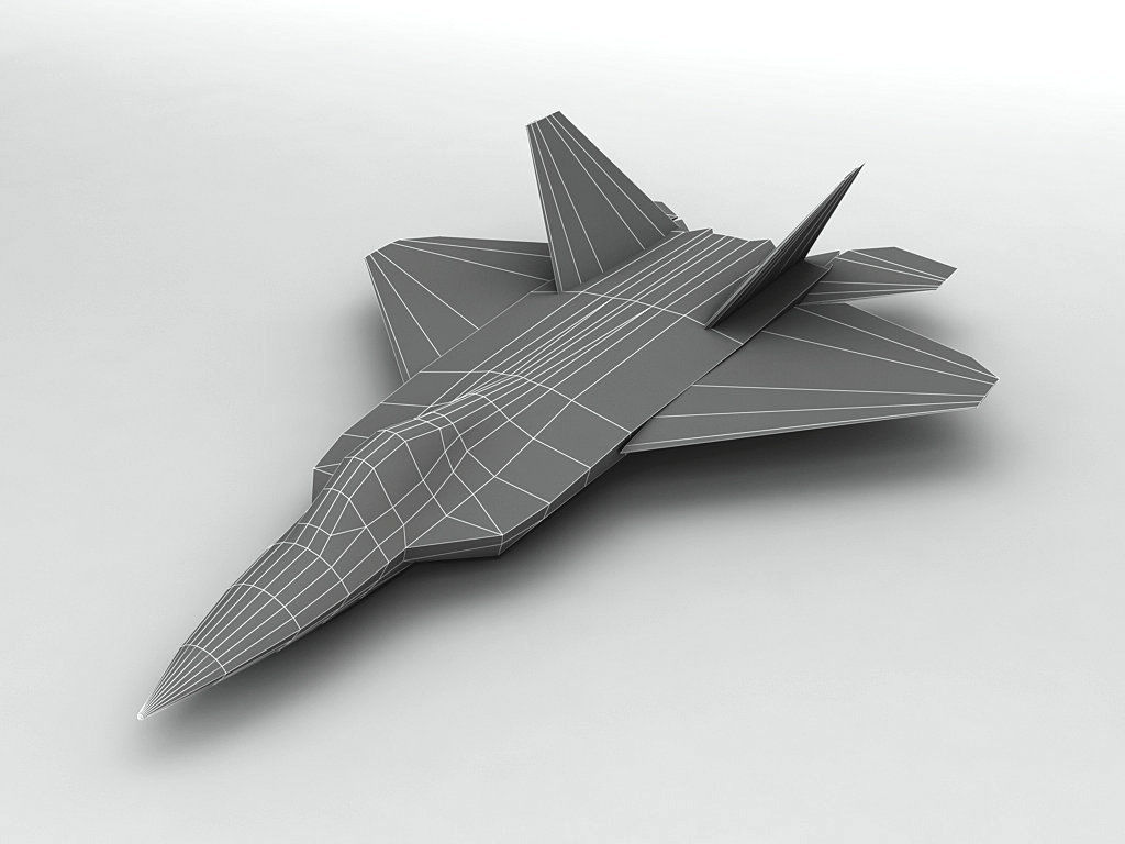 3D model F-22 Raptor Military Jet Aircraft LOW VR / AR / low-poly ...