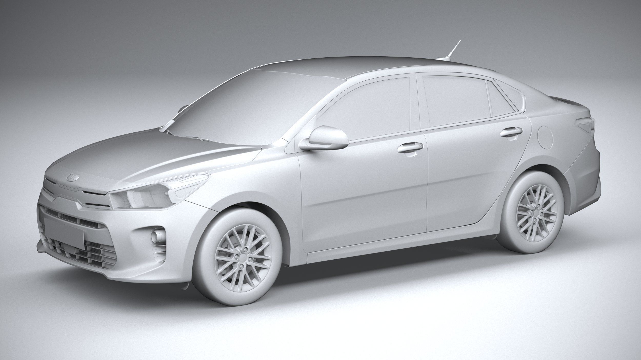 Kia Rio Sedan 2018-2020 3D model | CGTrader