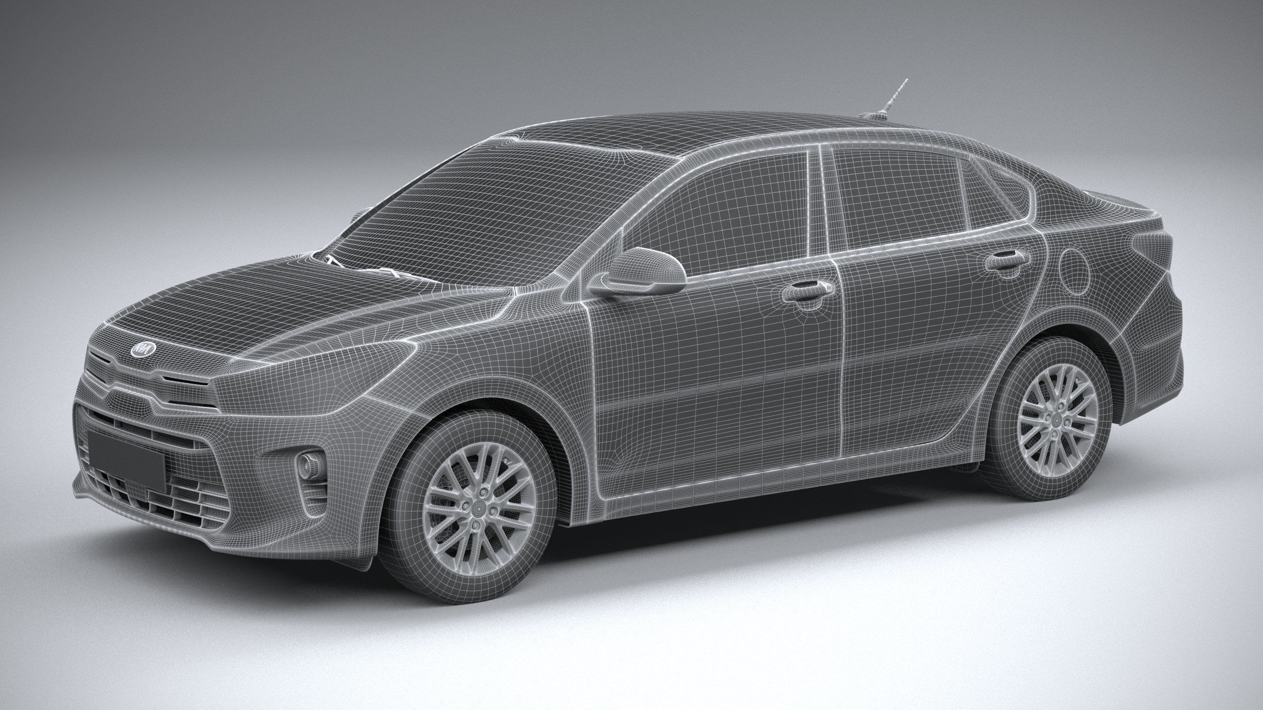 Kia Rio Sedan 2018-2020 3D model | CGTrader