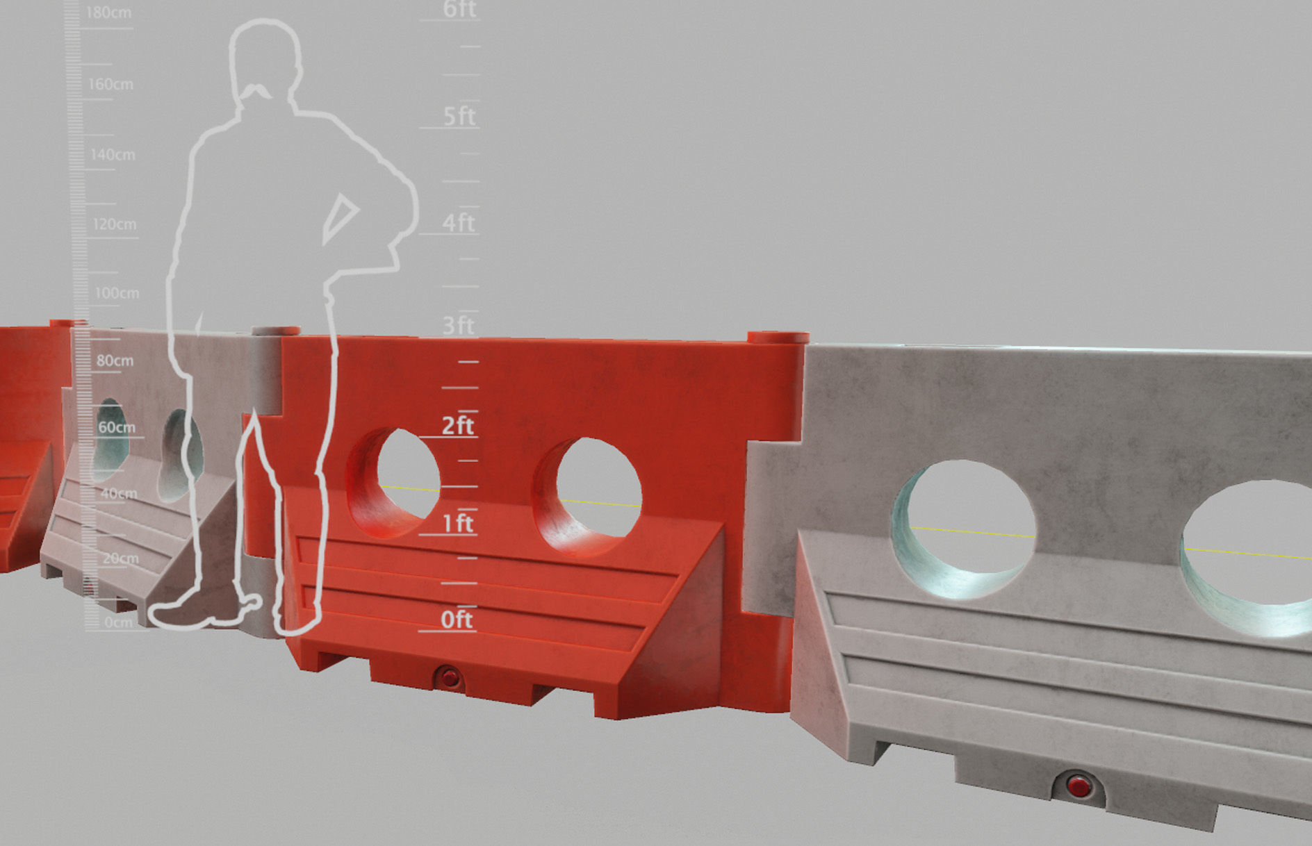 3D model STREET BARRIERS PACK - Game Ready-VR VR / AR / low-poly | CGTrader