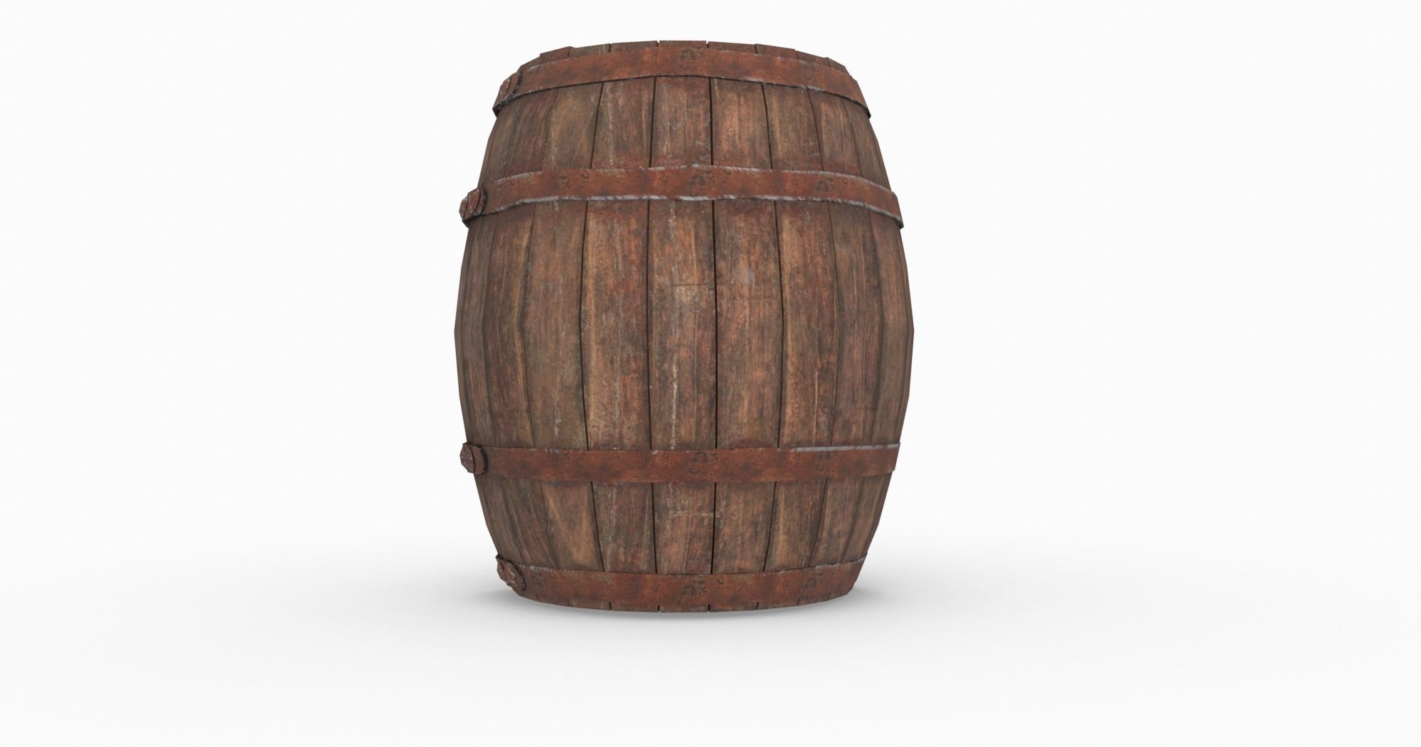 3D model Old wooden barrel VR / AR / low-poly | CGTrader